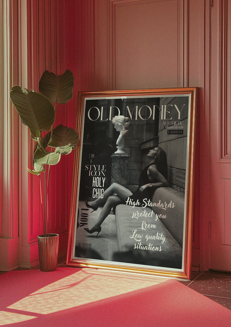 Old Money Aesthetic, Style Magazine Poster, 70s Retro Print, Holy Chic ...