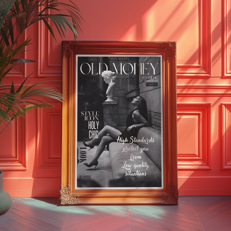 Old Money Aesthetic, Style Magazine Poster, 70s Retro Print, Holy Chic ...