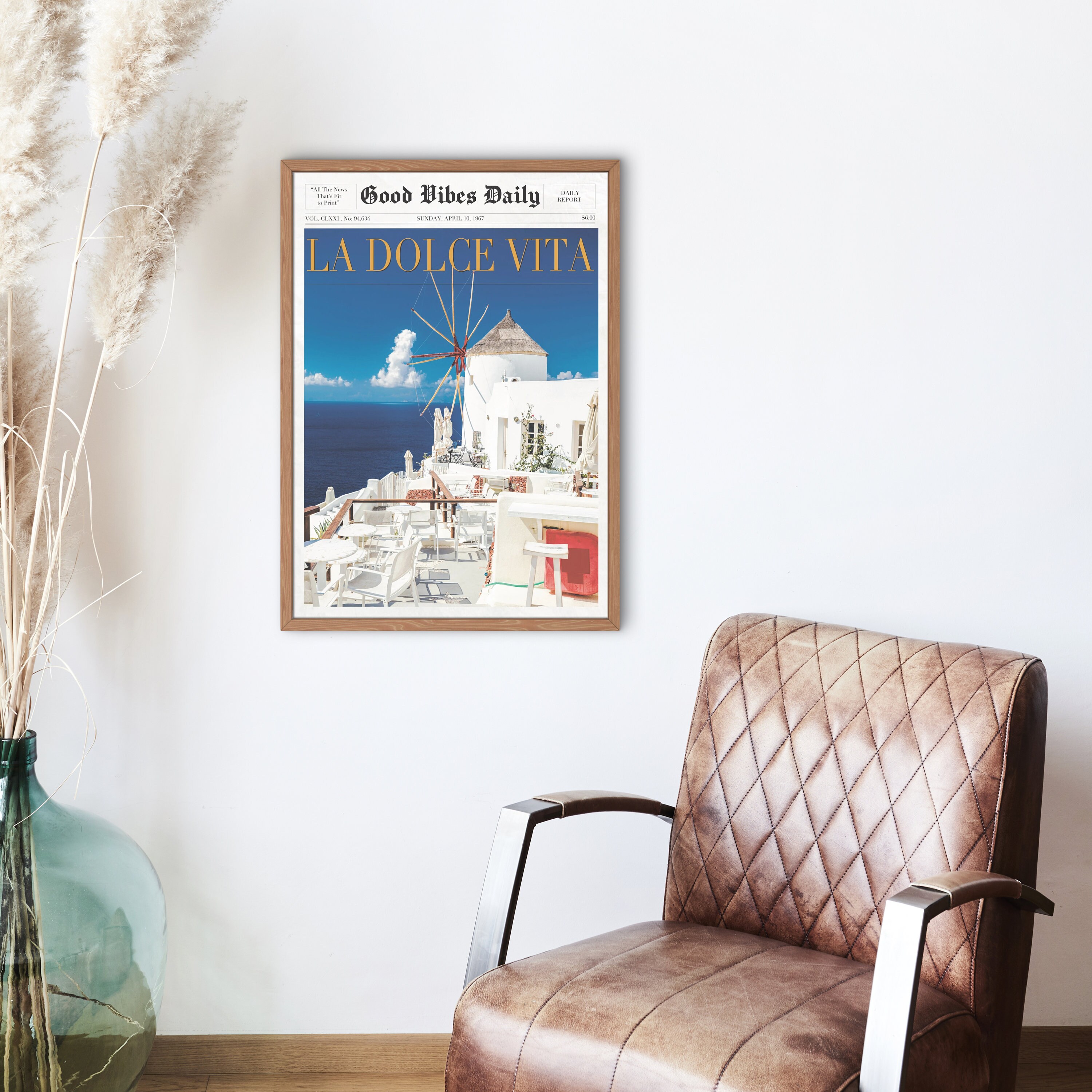 La Dolce Vita Poster, Trendy Newspaper, Vintage Poster, Old Money ...