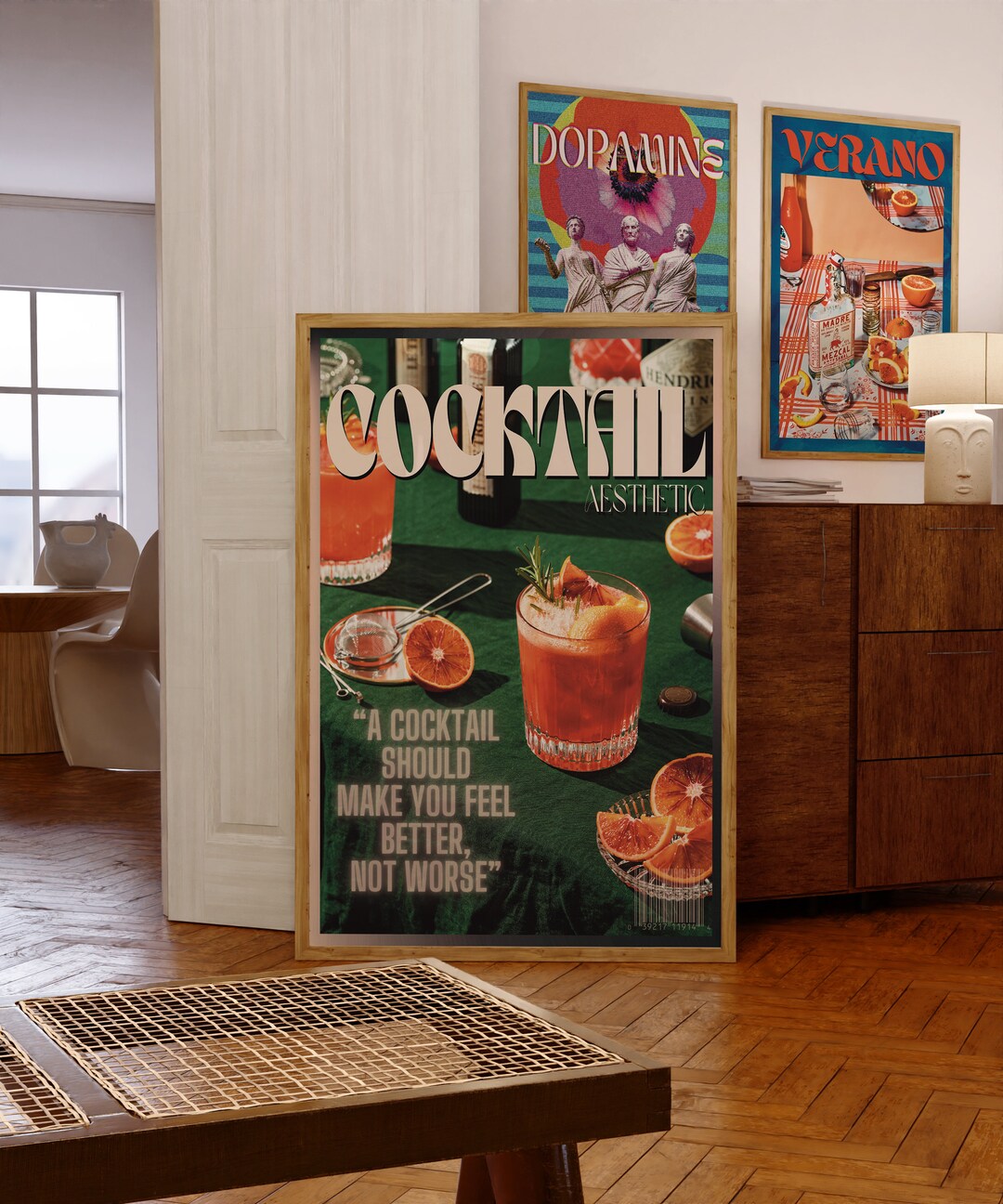 A Cocktail Should Make You Feel Better Poster, Cocktail Poster, 70s ...