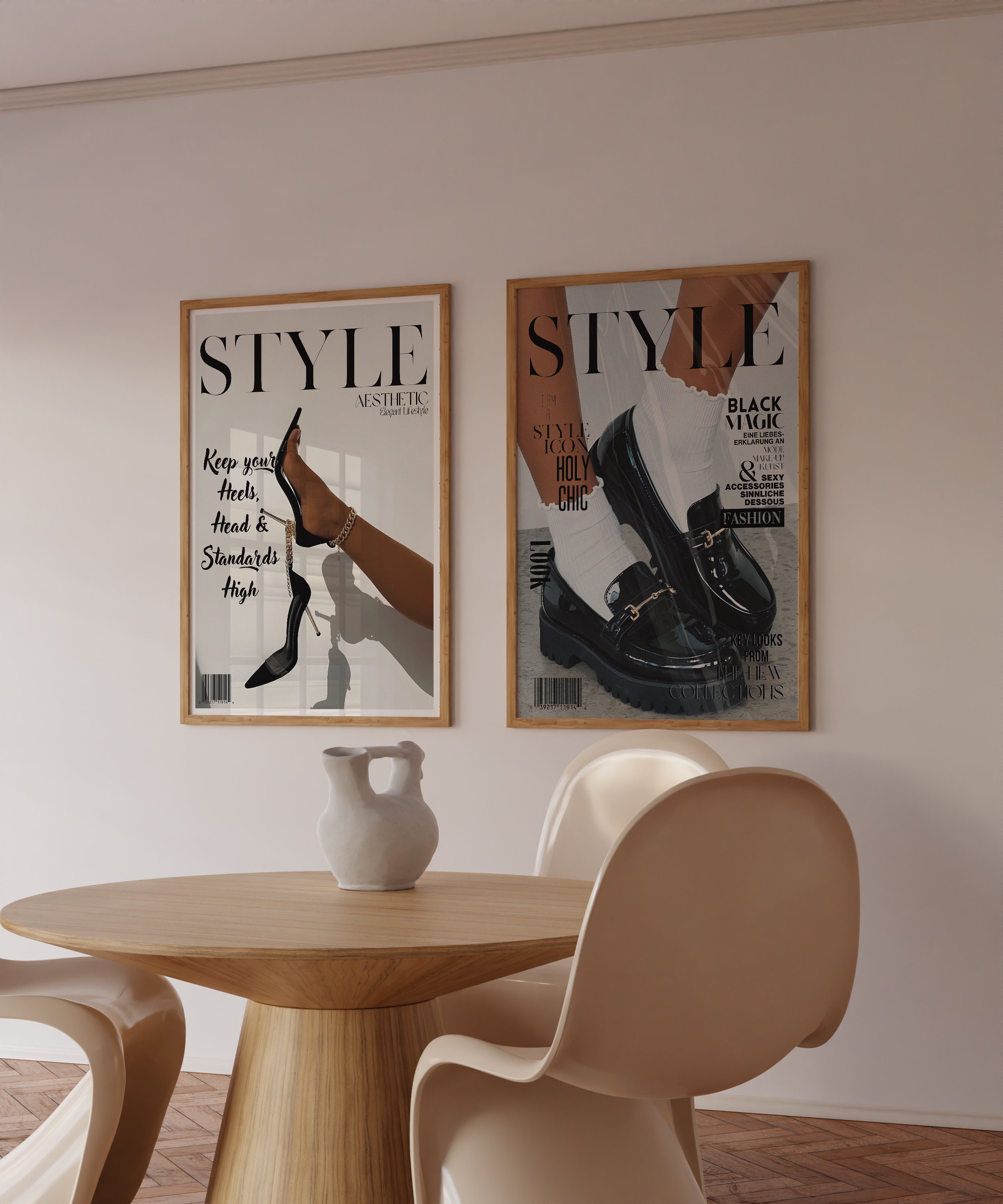 Style Magazine Poster, High Heels Poster, 70s Retro Print, Old Money ...