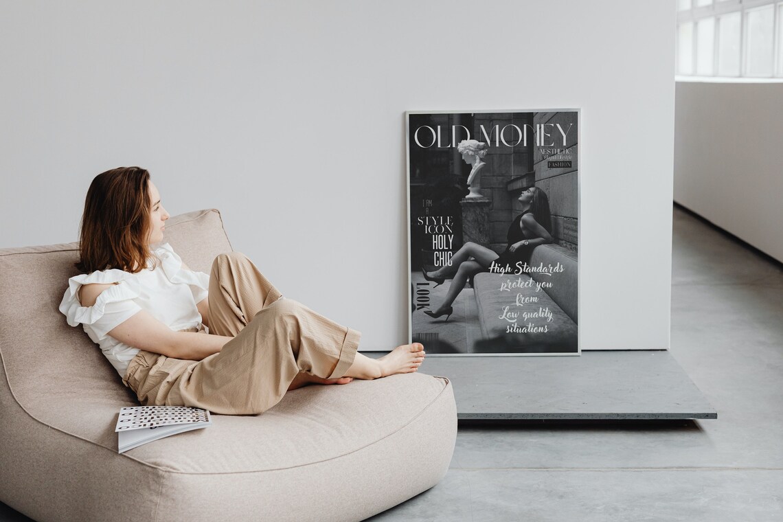 Old Money Aesthetic, Style Magazine Poster, 70s Retro Print, Holy Chic ...