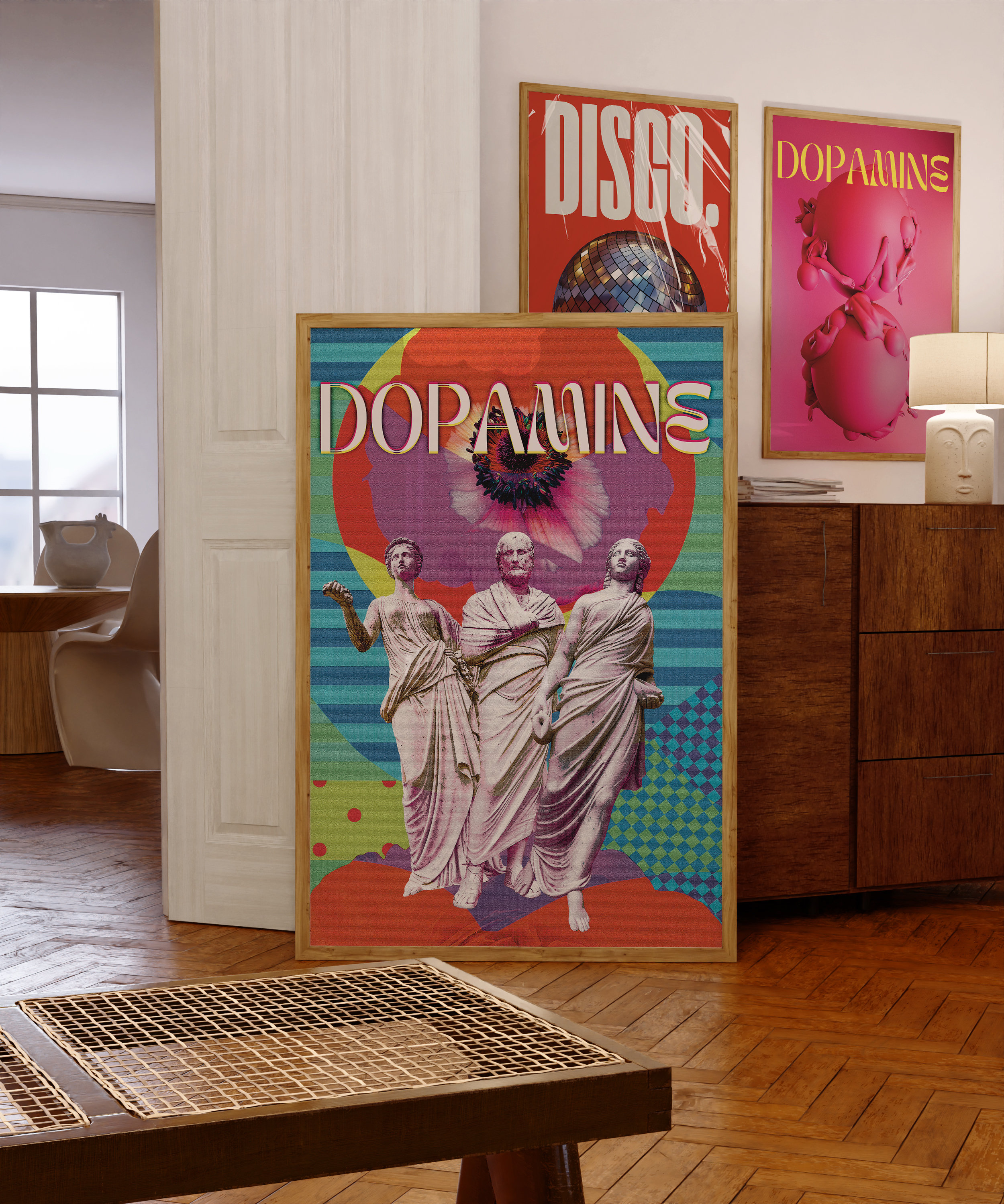 Dopamine Decor, 70s Wall Print, Sculpture Poster, Modern Art, Trendy ...