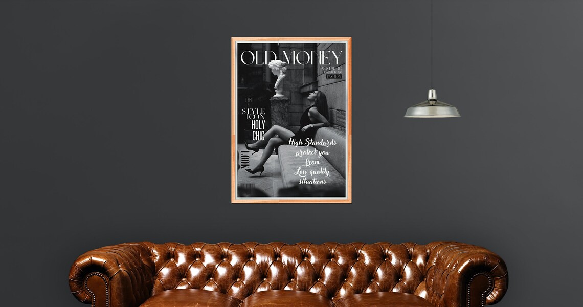 Old Money Aesthetic, Style Magazine Poster, 70s Retro Print, Holy Chic ...