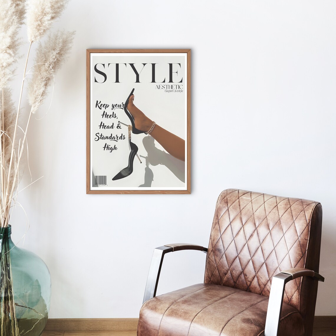 Style Magazine Poster, High Heels Poster, 70s Retro Print, Old Money ...