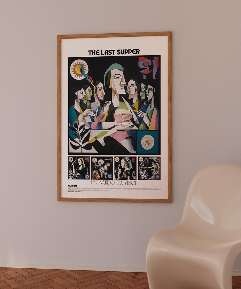 The Last Supper Print: Leonardo Da Vinci Cubist Art - Etsy