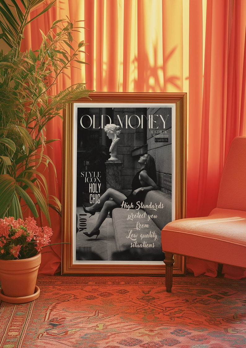 Old Money Aesthetic, Style Magazine Poster, 70s Retro Print, Holy Chic ...