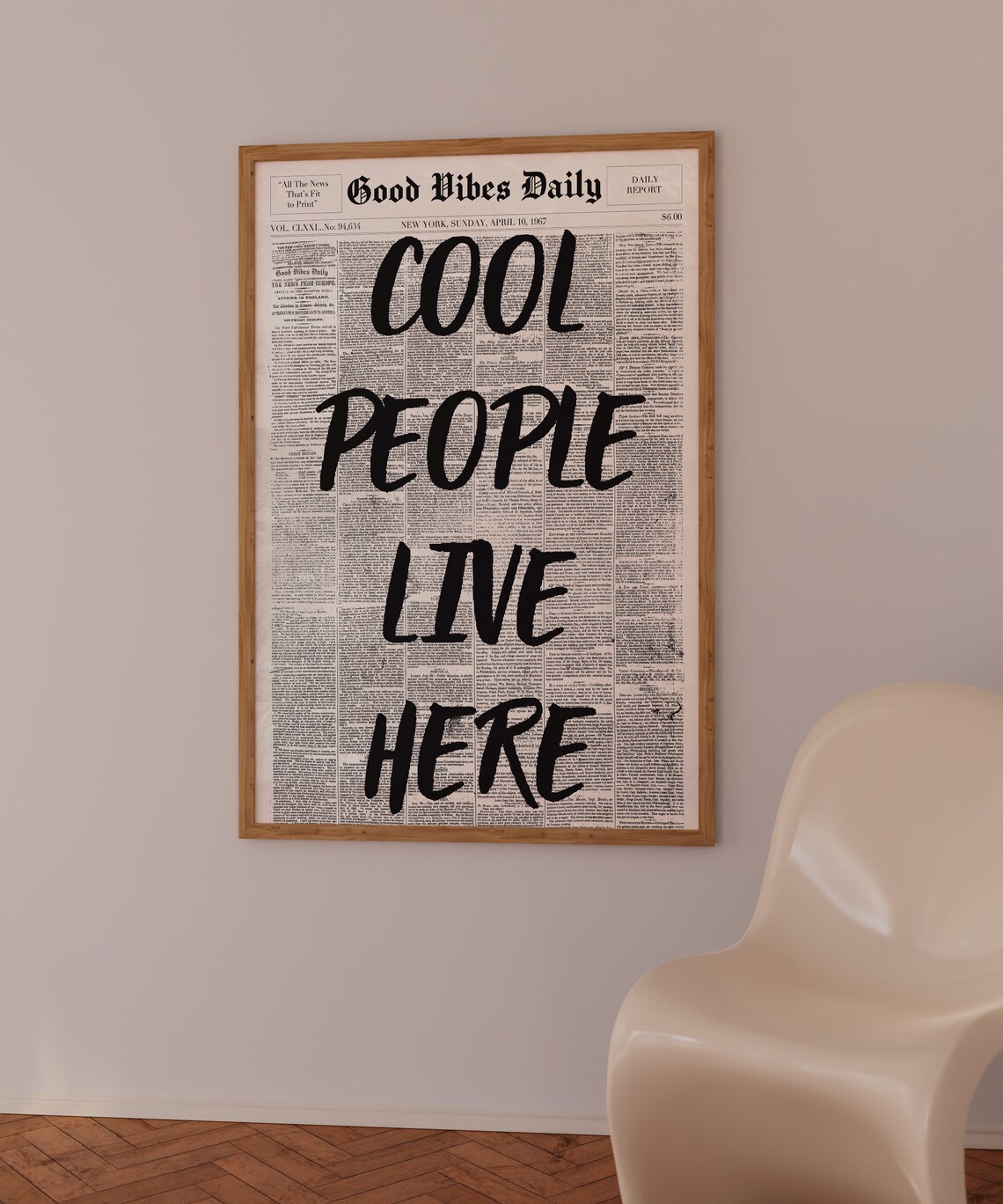 Typography Print, Trendy Newspaper, 70s Art, Trendy Wall Art ...