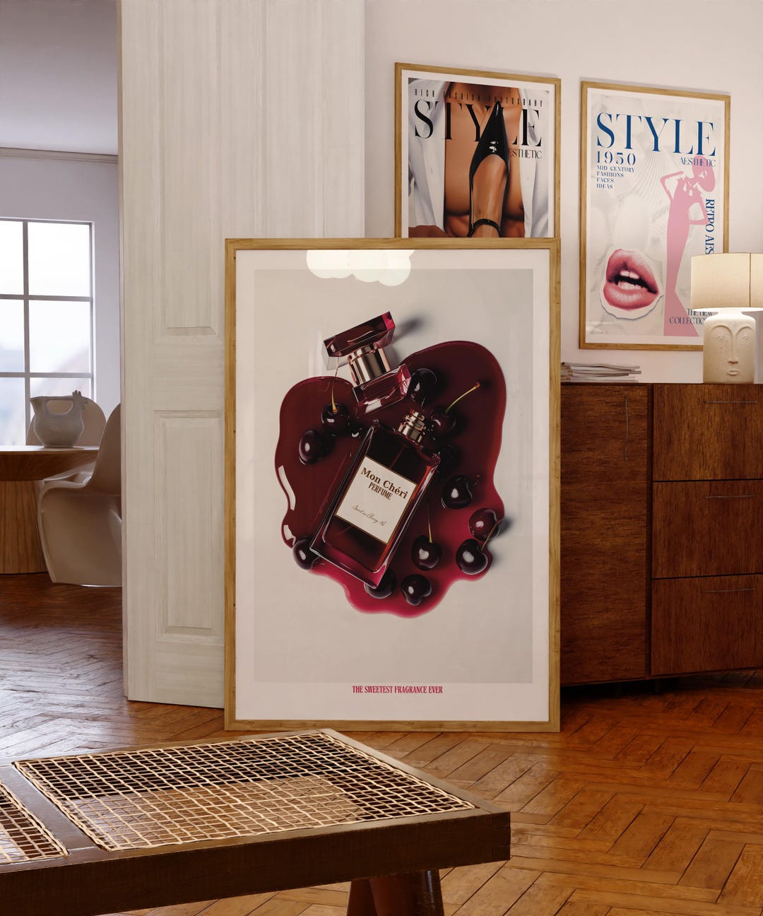 Sweet as Cherry Pie Poster, Retro Wall Art, Perfume Wall Art, Cherry ...