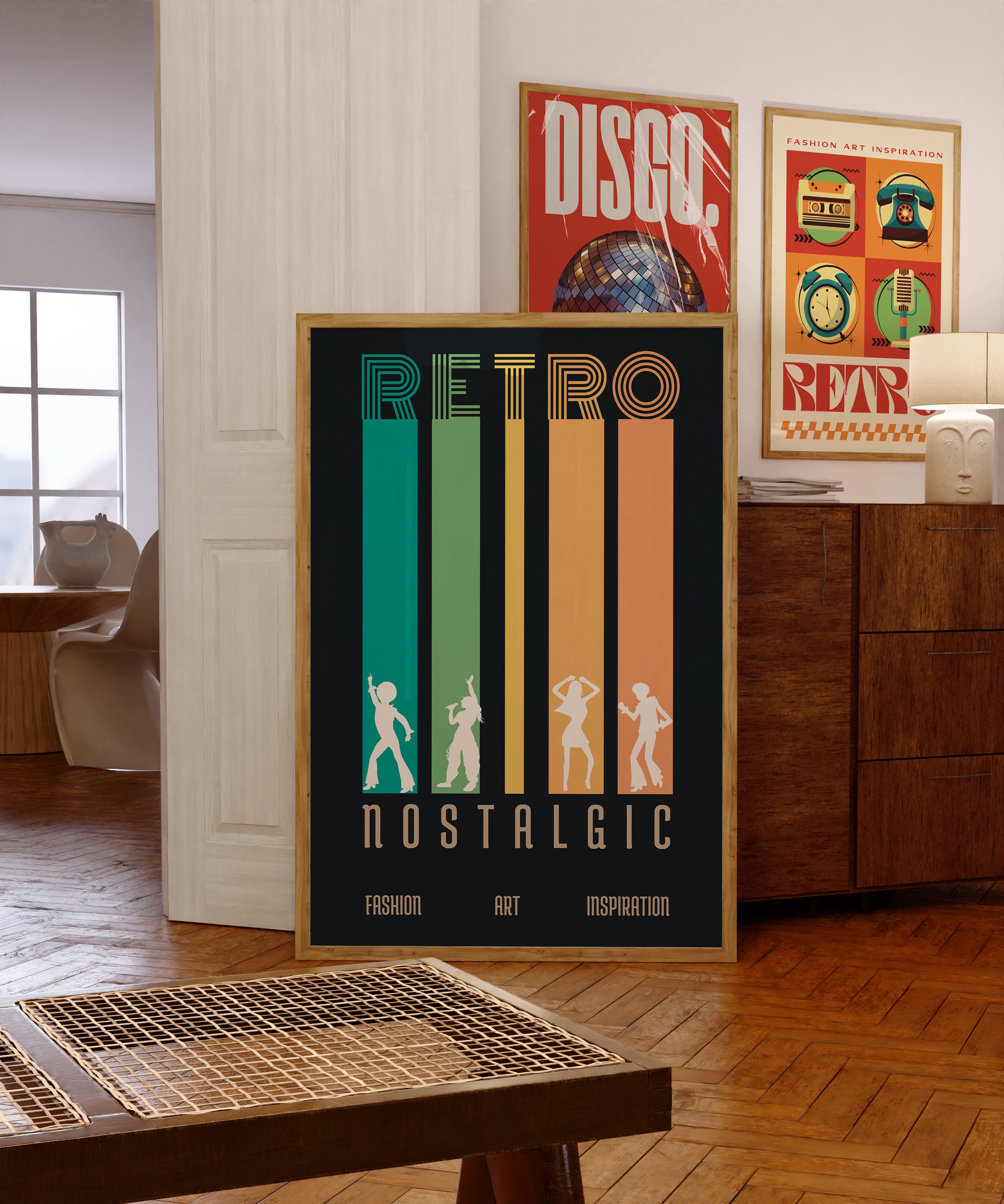 Retro Aesthetic, 70s Wall Art, Retro Wall Art, Nostalgic, Dance People ...