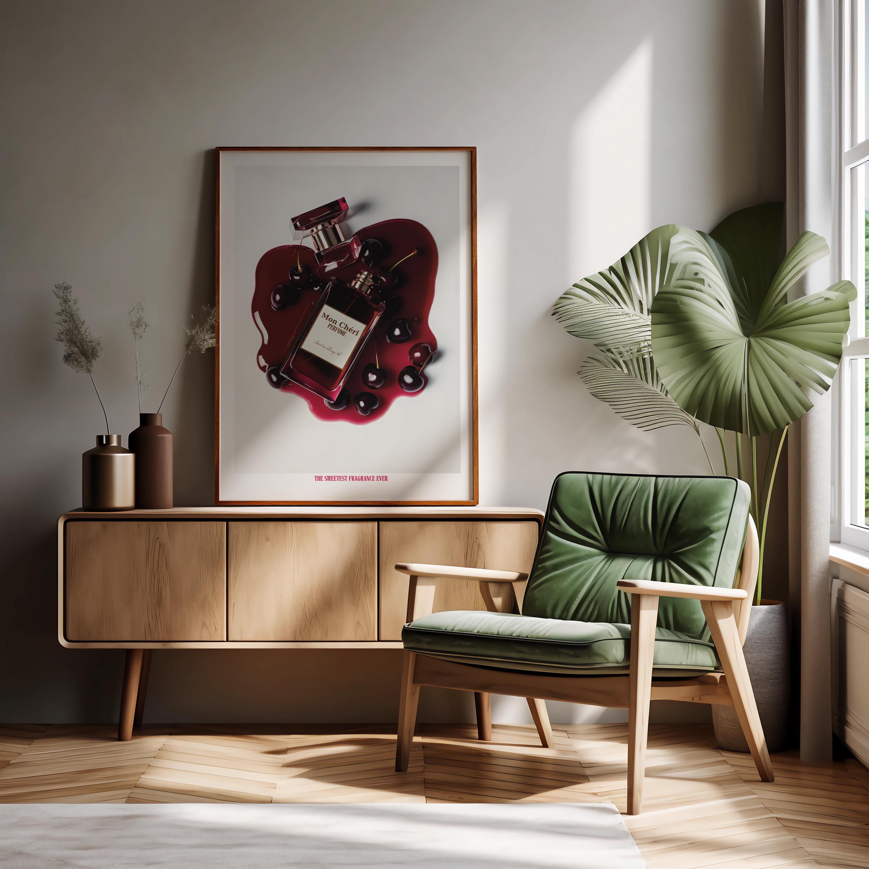 Sweet as Cherry Pie Poster, Retro Wall Art, Perfume Wall Art, Cherry ...