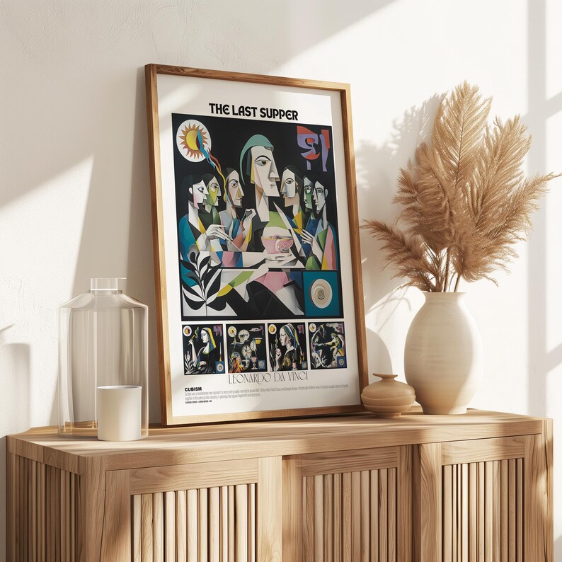 The Last Supper Print: Leonardo Da Vinci Cubist Art - Etsy