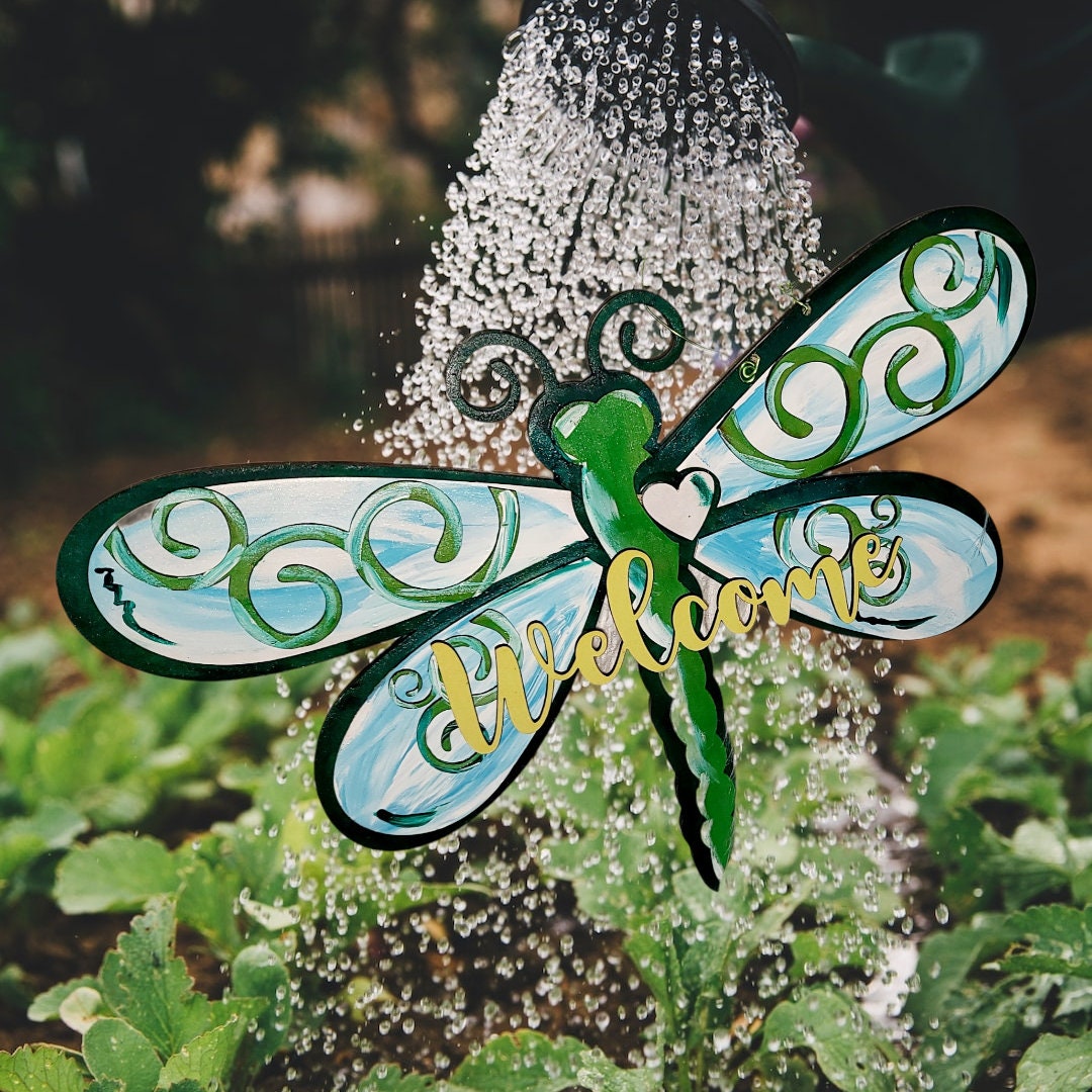 Dragonfly Welcome Sign - Etsy