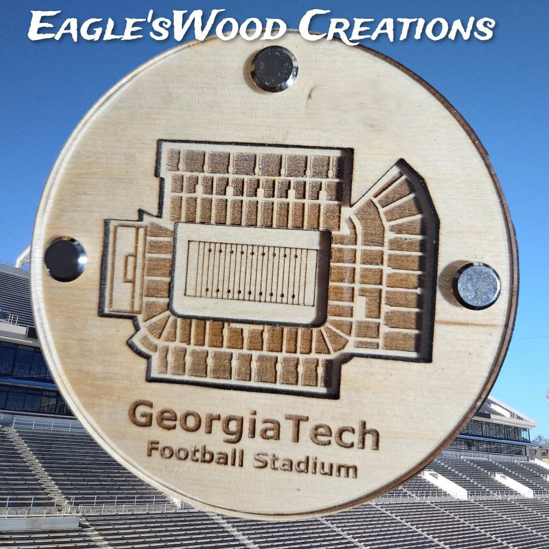 Georgia Tech Football Stadium Coaster - Etsy