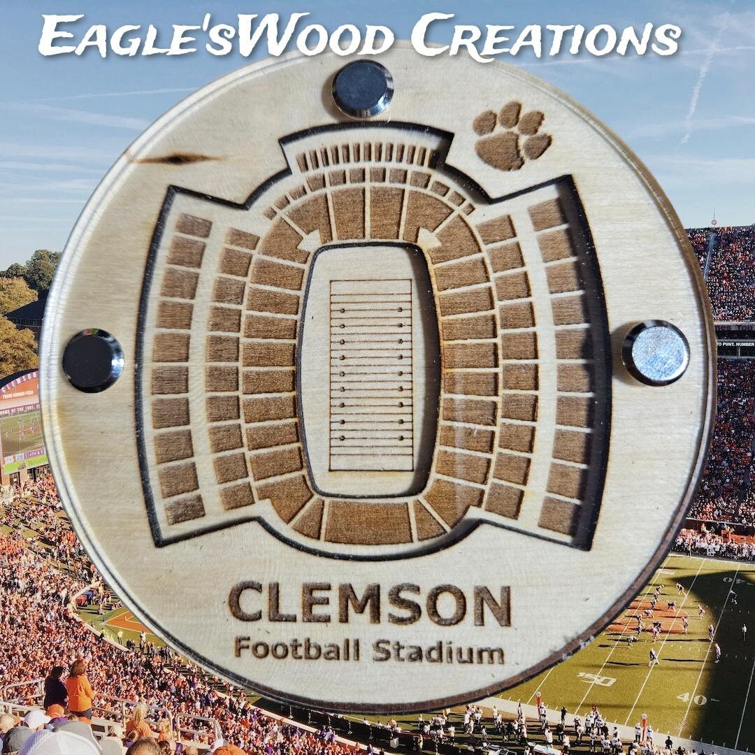 Clemson Football Stadium Coaster - Etsy