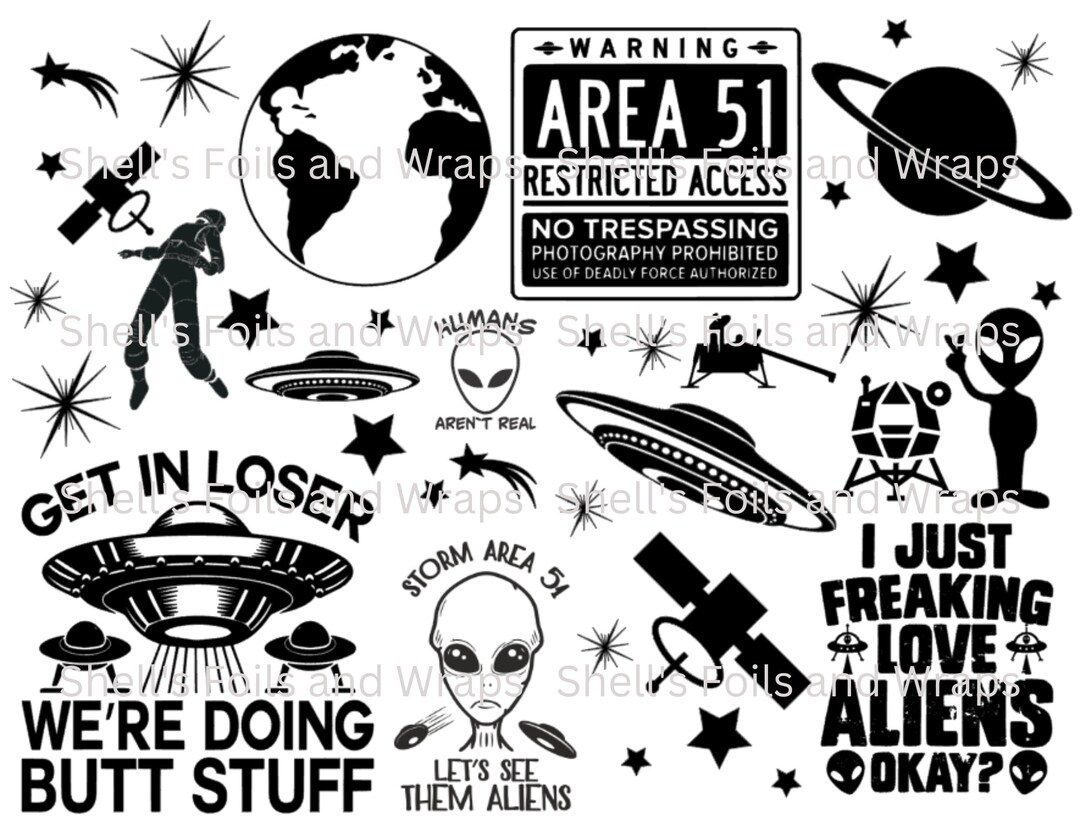 Aliens Foil Sheet 8.5x11 for Resin Art Supplies - Etsy