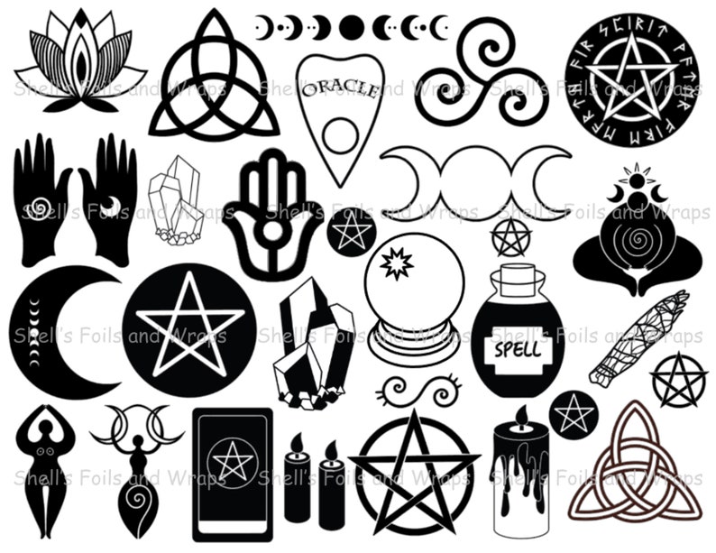 Wiccan Pagan Witch Symbols Foil Sheet 8.5x11 for Resin Art Supplies - Etsy