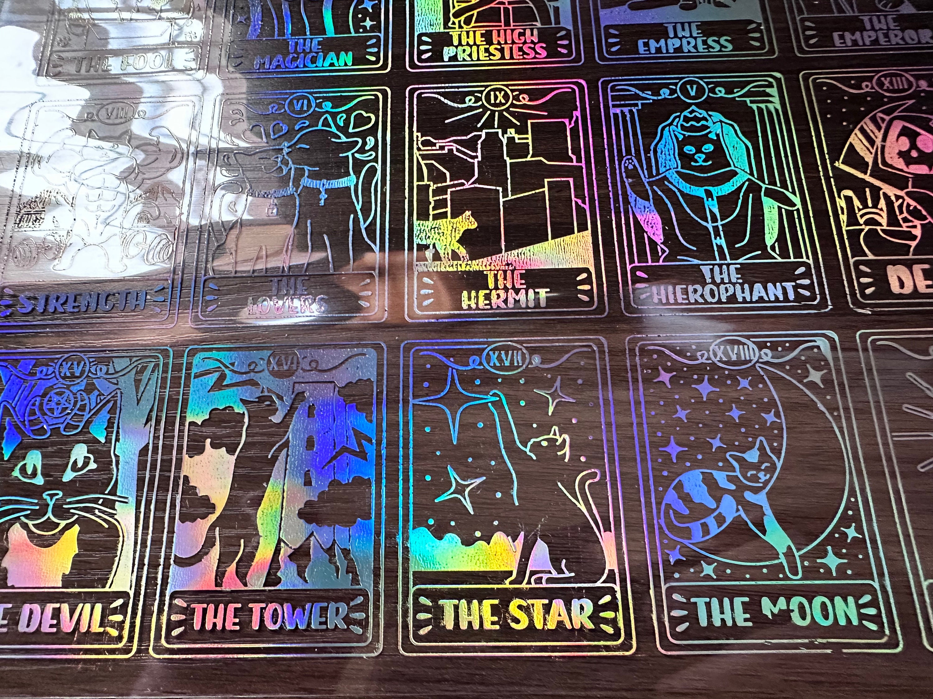 Cat Tarot Foil Sheet 8.5x11 for Resin Art Supplies - Etsy