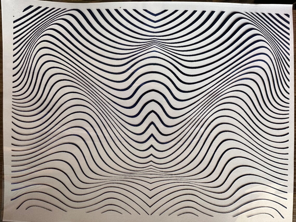 Wavy Lines Optical Illusion Foil Sheet 8.5x11 for Resin Art Supplies - Etsy