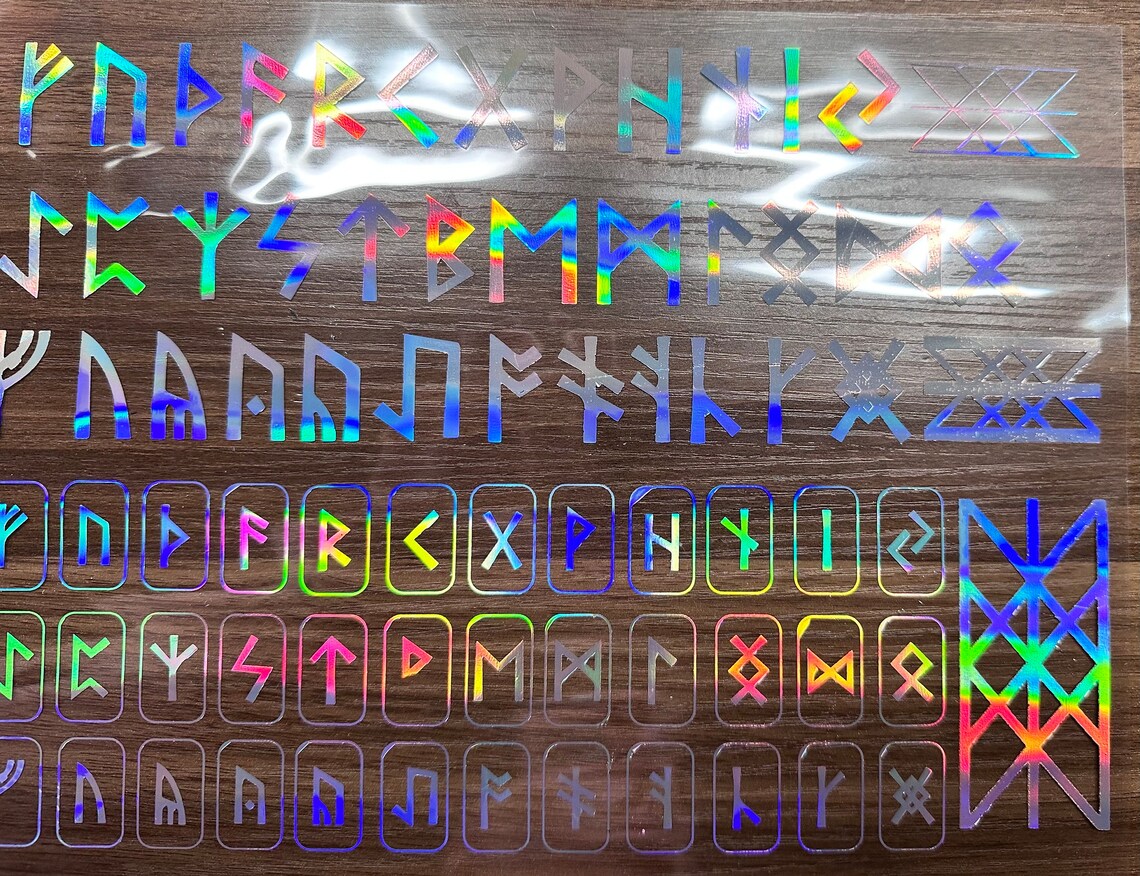 Runes Foil Sheet 8.5x11 for Resin Art Supplies Web of Wyrd - Etsy