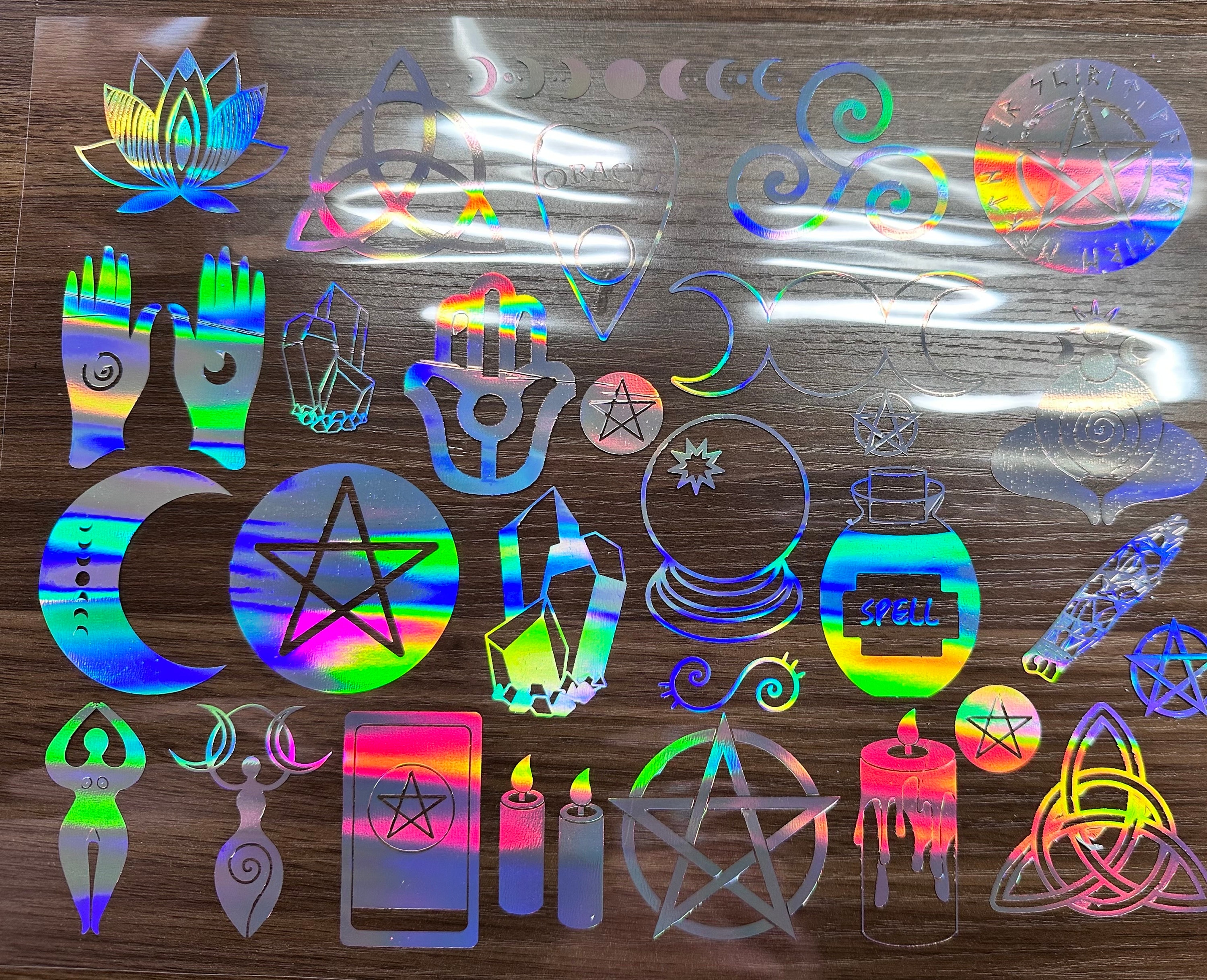 Wiccan Pagan Witch Symbols Foil Sheet 8.5x11 for Resin Art Supplies - Etsy