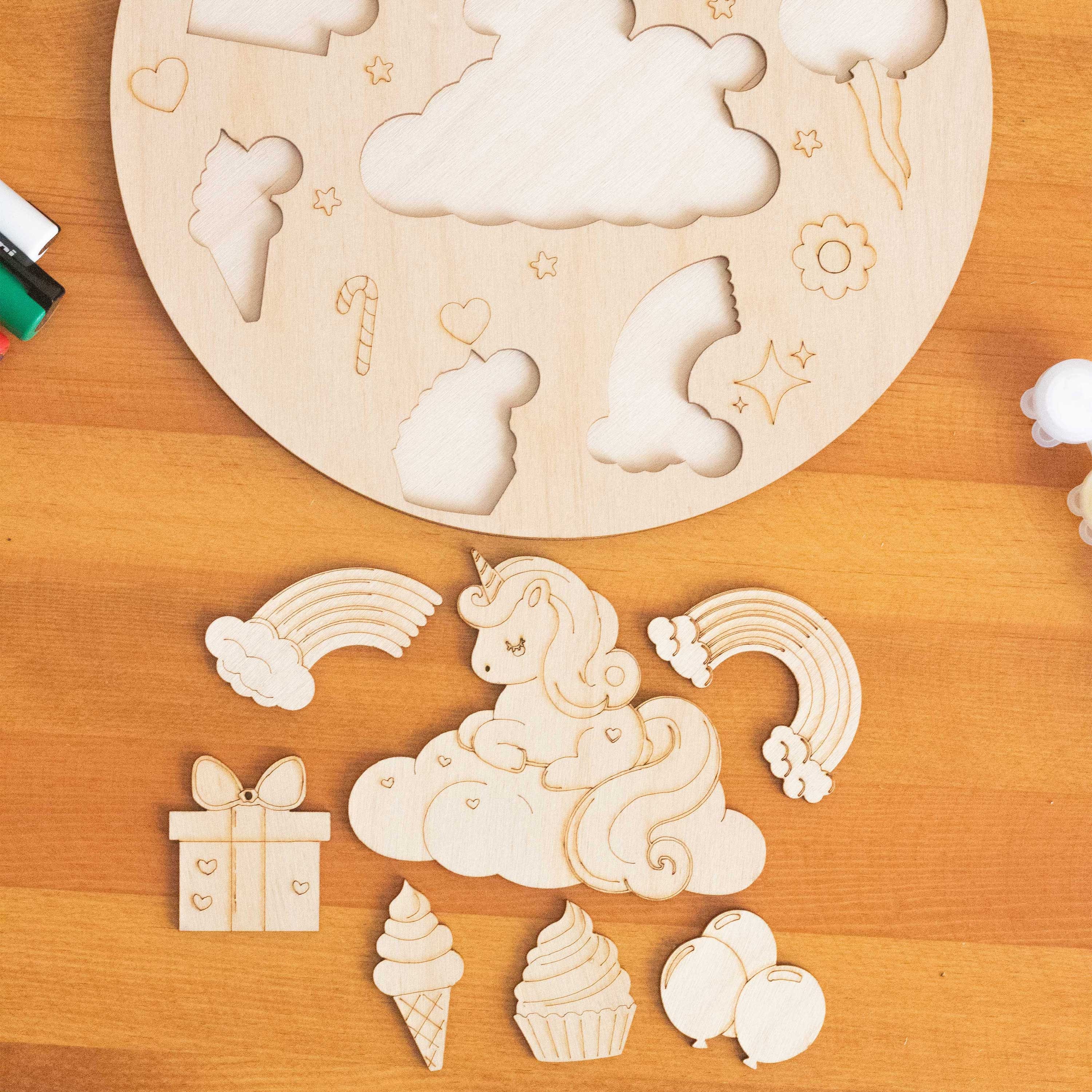 Unicorn Svg, Unicorn Laser Cut Puzzle, Unicorn Cut File, Unicorn Laser ...
