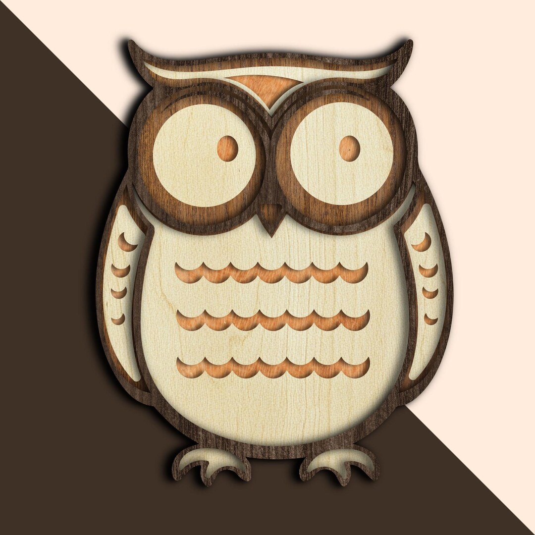 Layered Owl Svg, 3D Owl Wood Decor, Owl Laser Cut File, Multilayer Owl ...