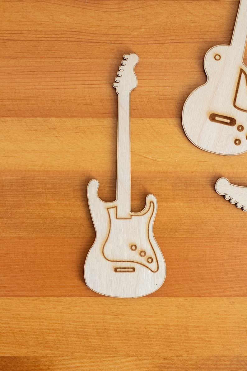 Laser Cut Guitar Shapes SVG - Guitar Outline Digital Files - DIY Wooden ...