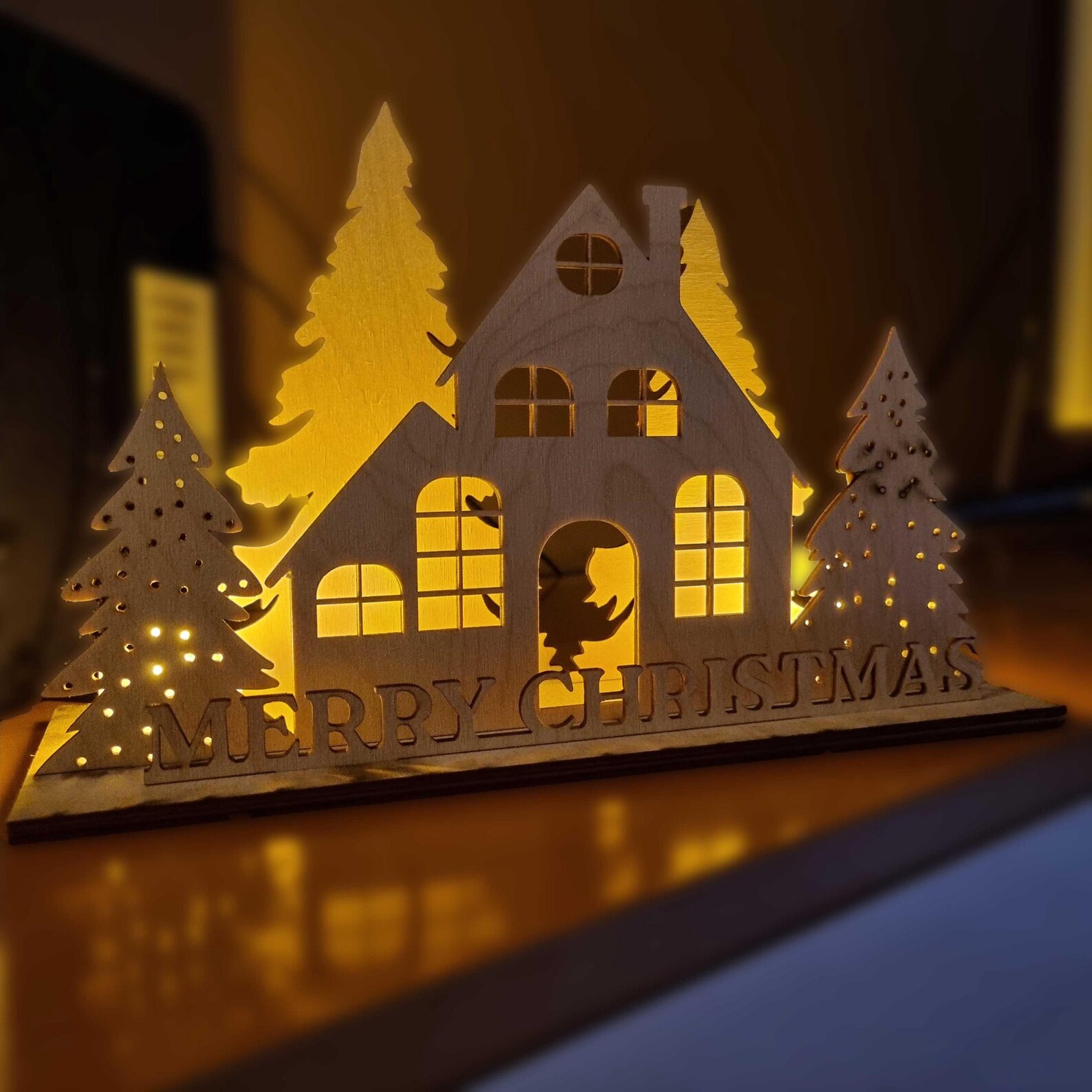 Christmas Ornament Laser Cut File, Christmas Mantel Decor, Christmas ...