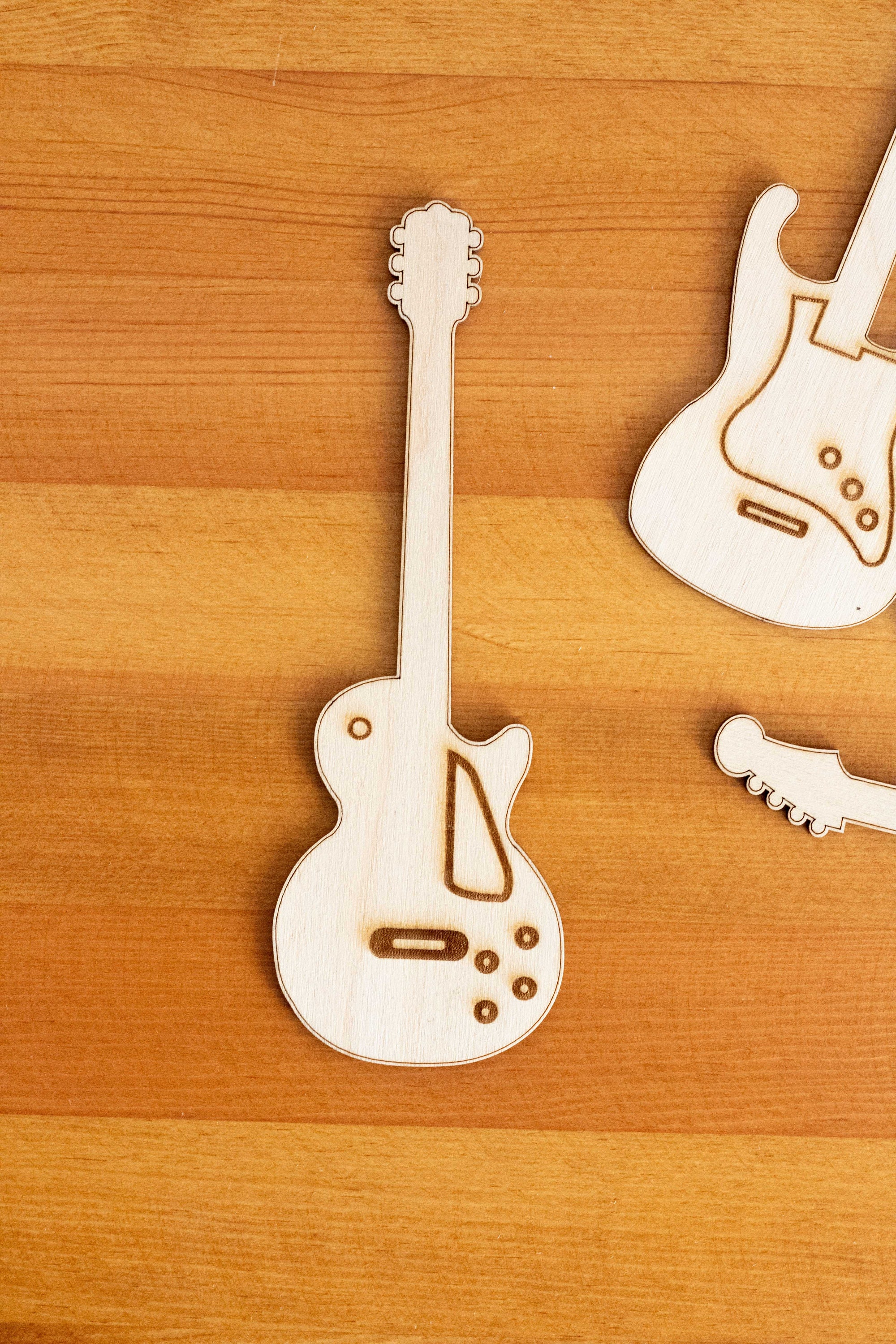 Laser Cut Guitar Shapes SVG - Guitar Outline Digital Files - DIY Wooden ...