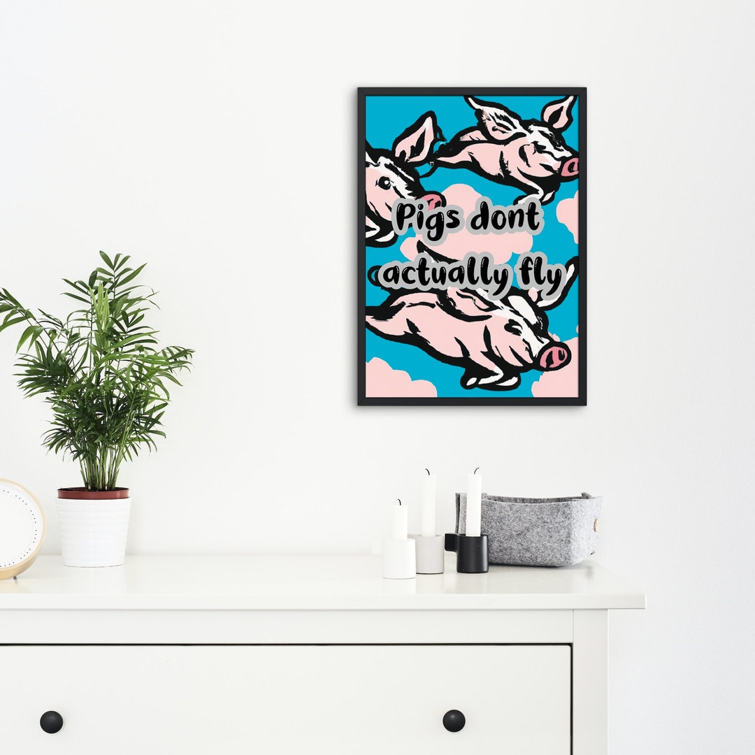 Flying Pigs Abstract Digital Art "pigs Don't Actually Fly"- High ...
