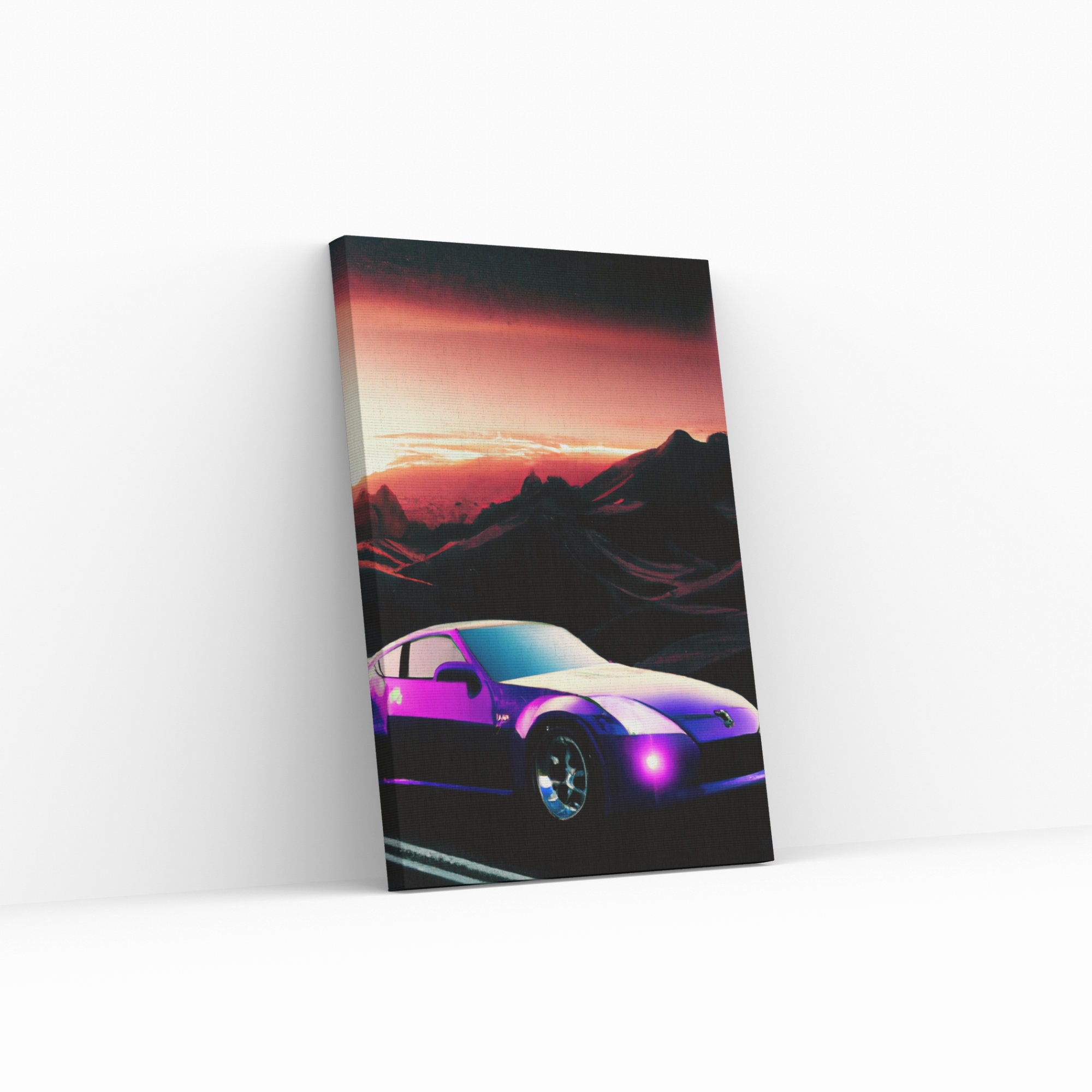 Synth Wave Japanese JDM Car Nissan 350z Zociety Aesthetic Street Race ...