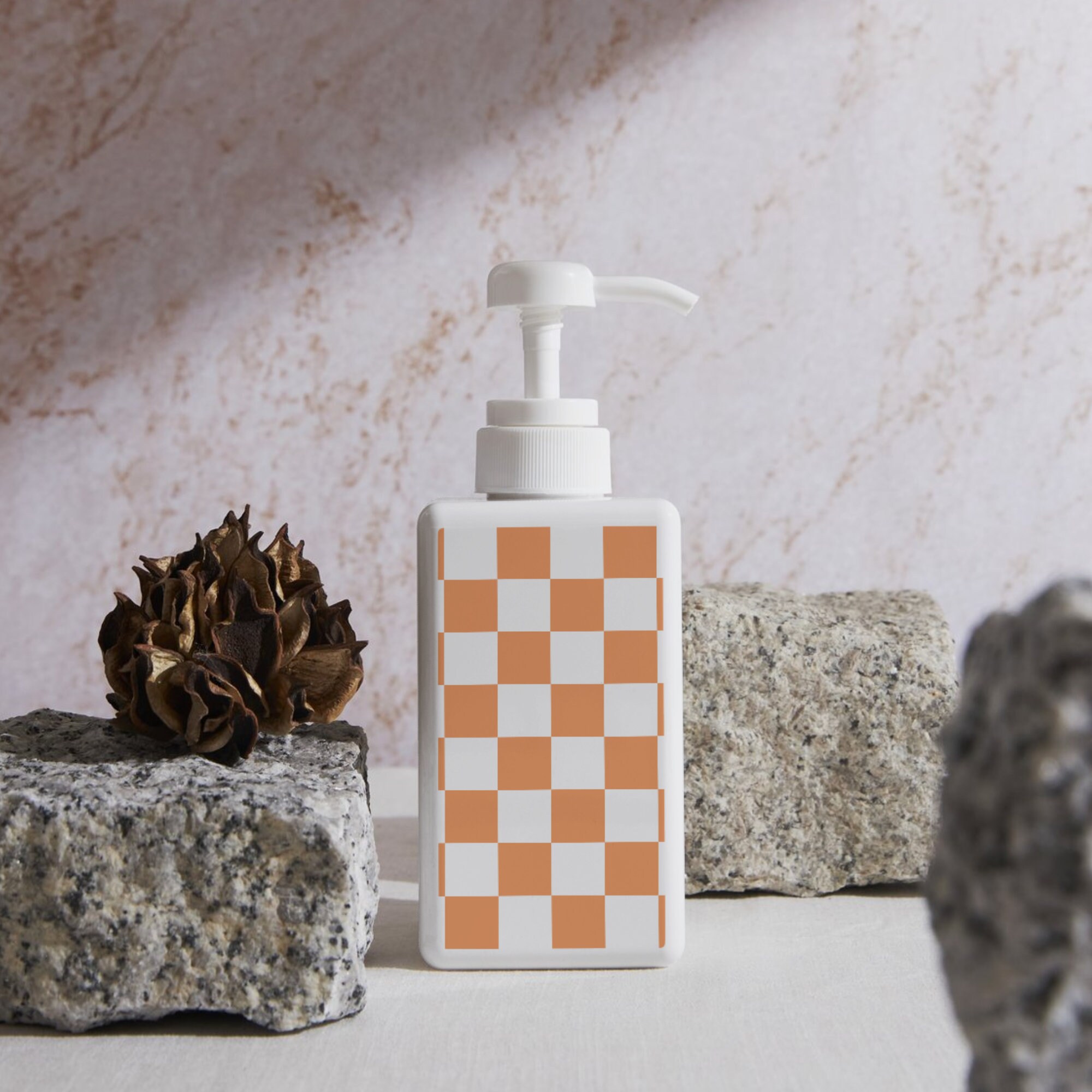 Orange & White Checkerboard Seamless Digital Print Pattern Checkered ...