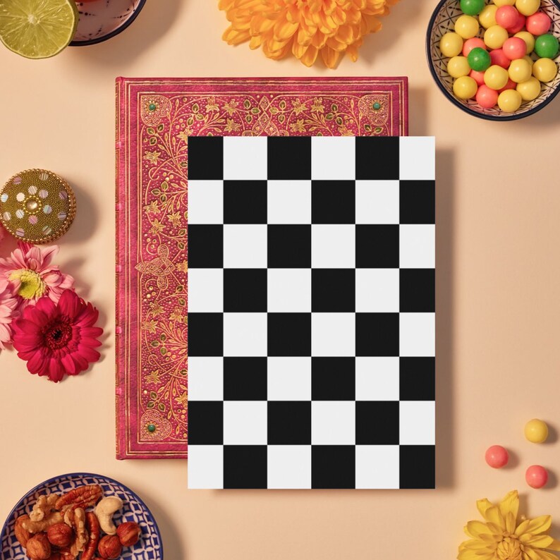 Black and White Checkered Digital Print Pattern, Checkerboard Pattern ...