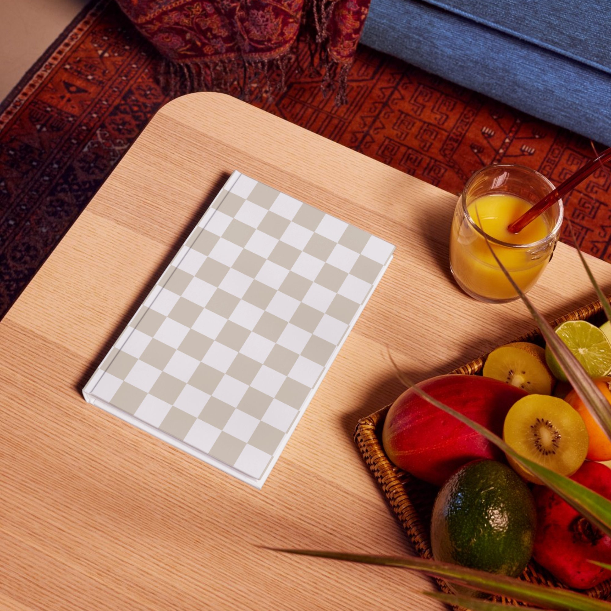 Cream Beige Checkerboard Digital Print Wall Art Pattern, Seamless ...