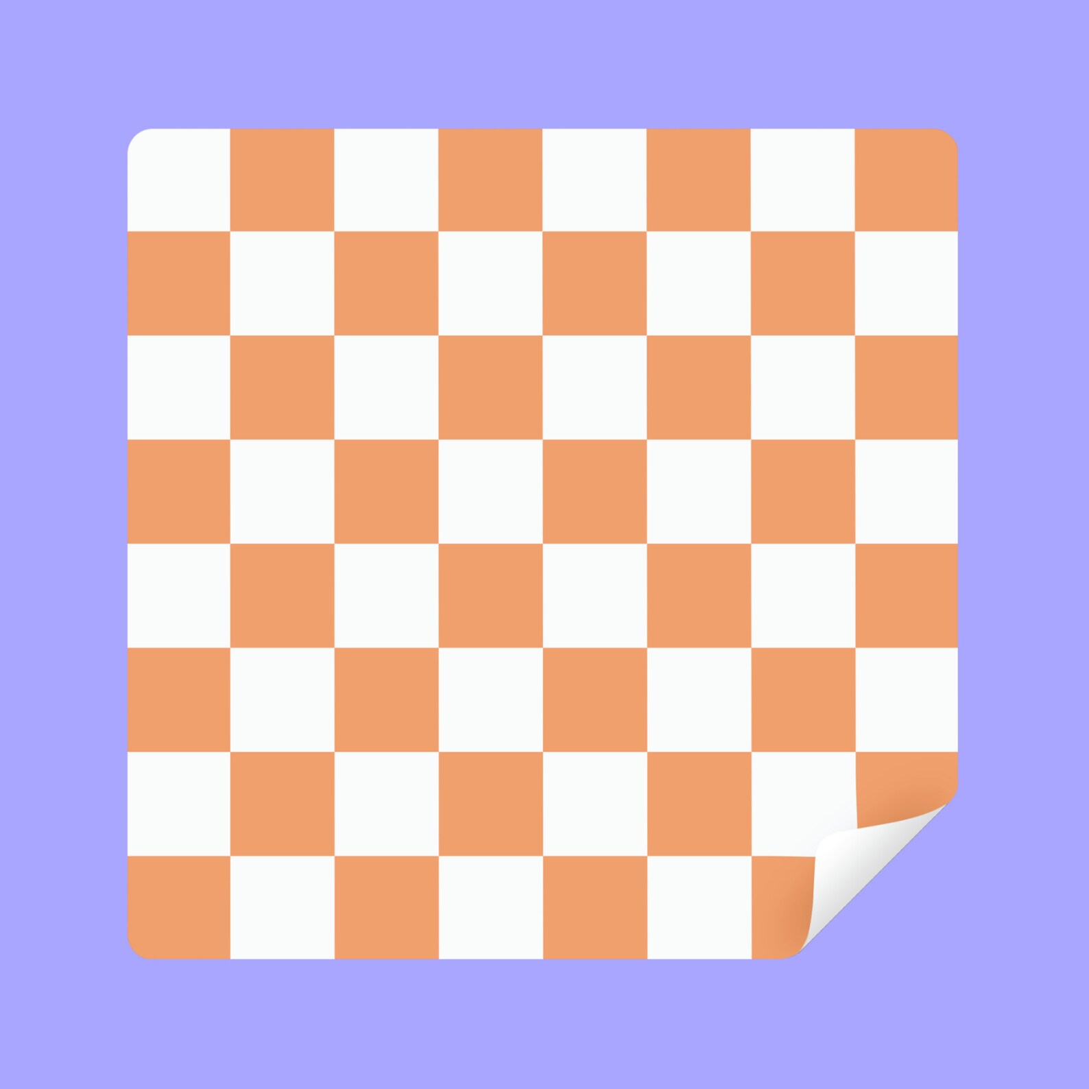 Orange & White Checkerboard Seamless Digital Print Pattern Checkered ...
