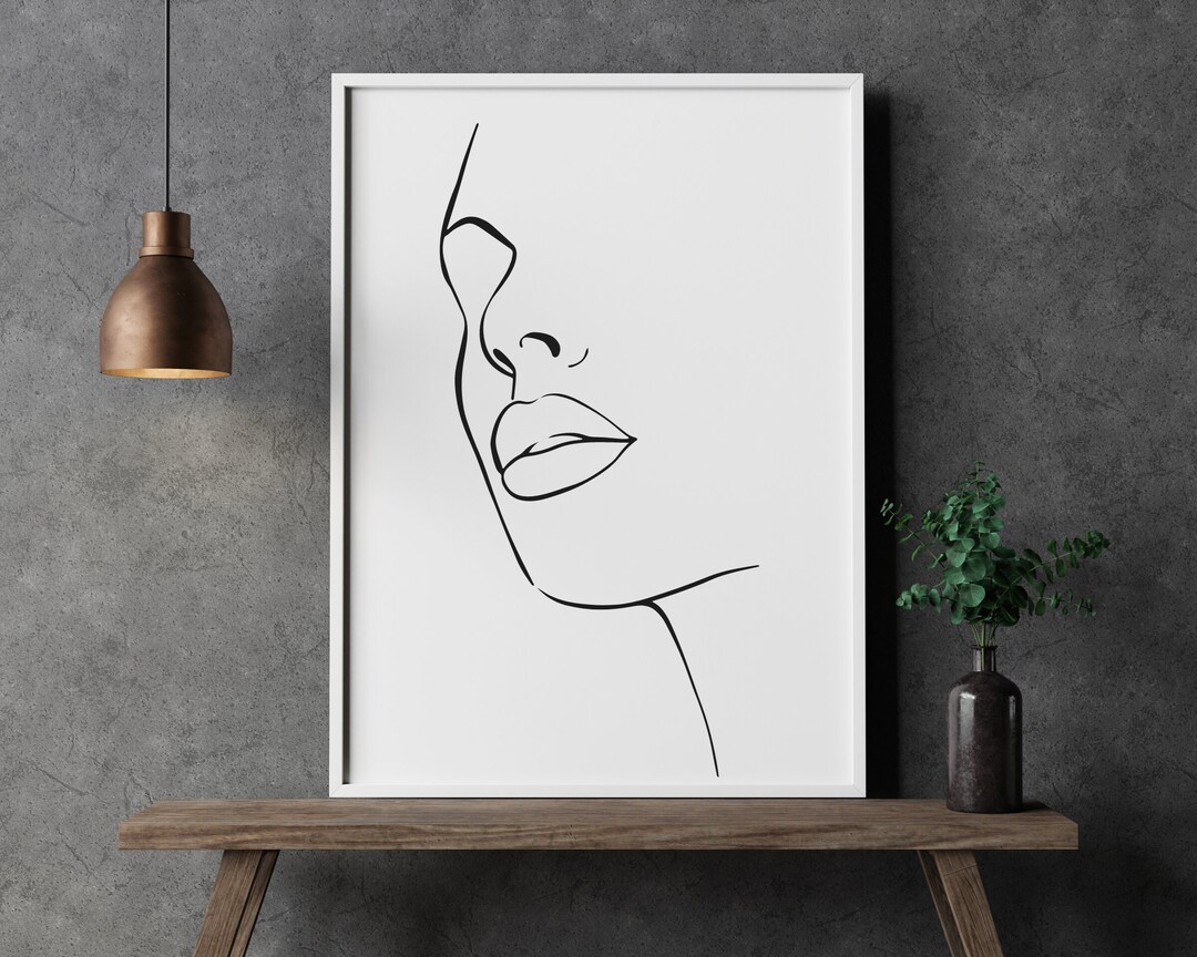 Minimalistic Drawing Poster Design, Minimalistic Art Print, Line Art ...