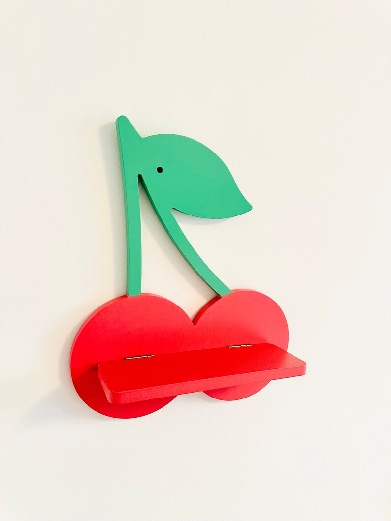 Cherry-shaped Shelf Playroom Wall Art Kids Bookshelf Kids Furniture ...