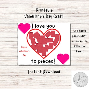 Fun Valentine's Day Craft Card - Etsy