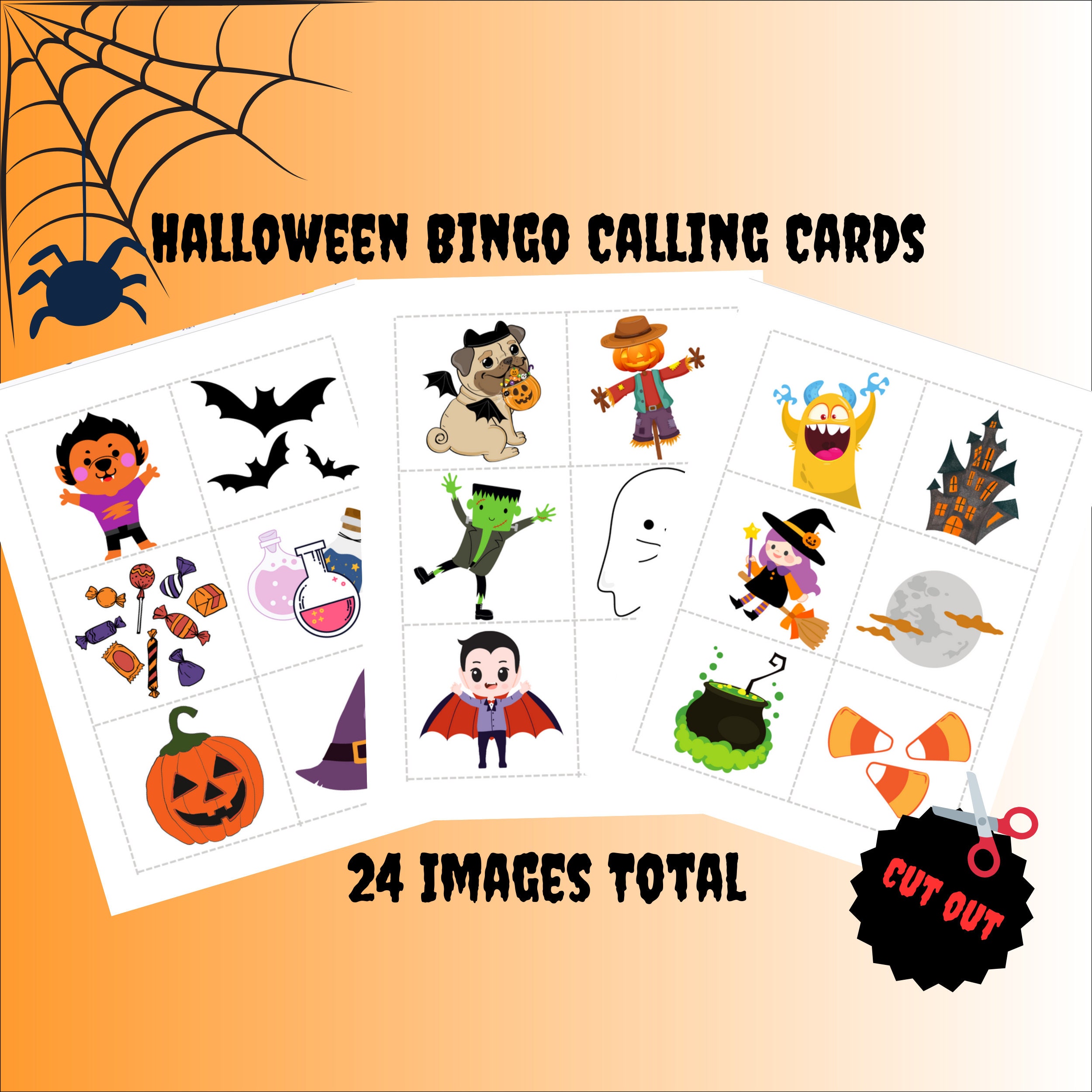 Kids Halloween Bingo! Halloween Printable Bingo Cards, Halloween Party ...