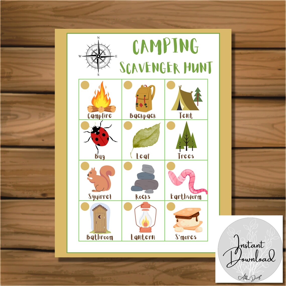 Printable Camping Scavenger Hunt for Kids - Etsy