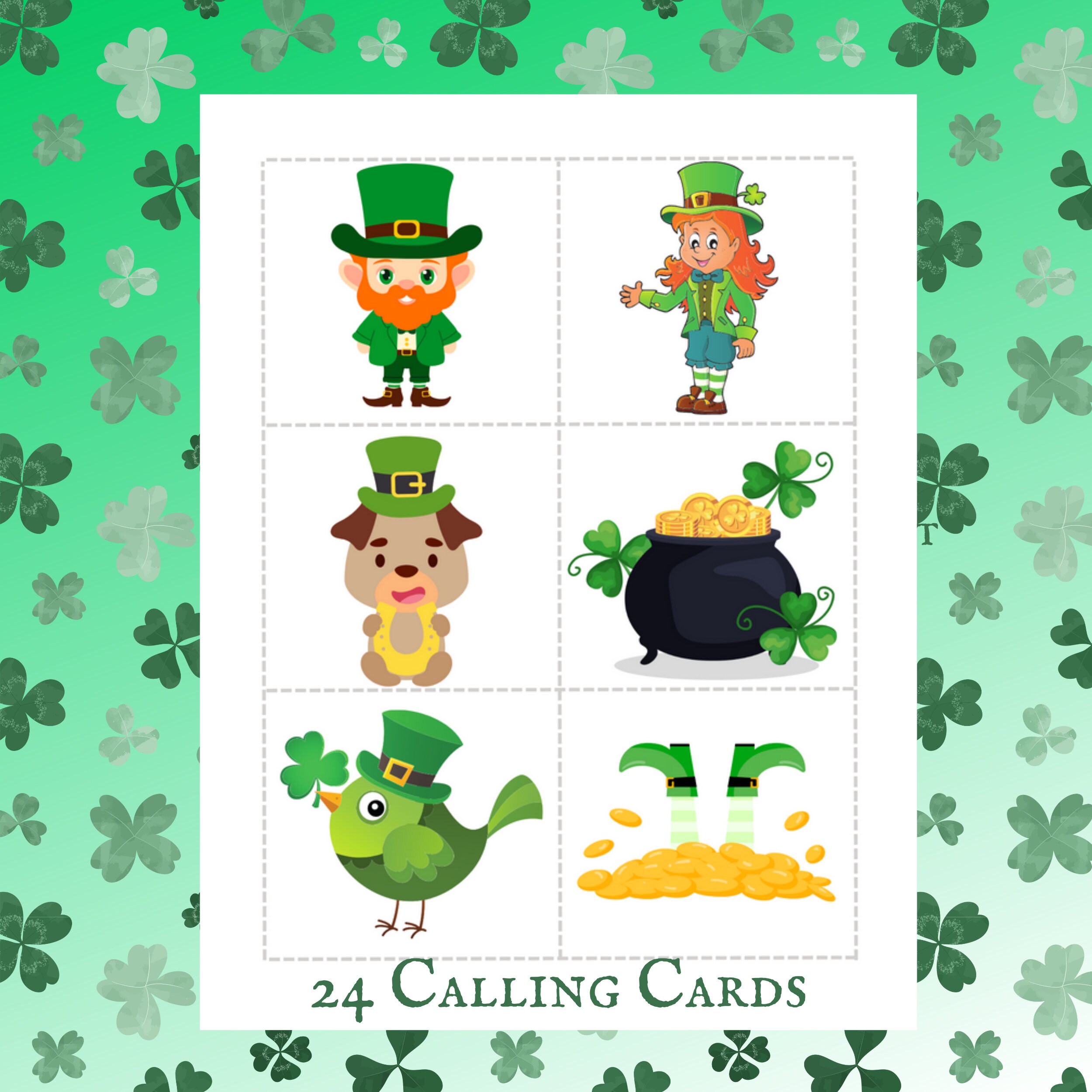 St. Patrick's Day Children's Bingo Game! Printable Bingo Cards ...