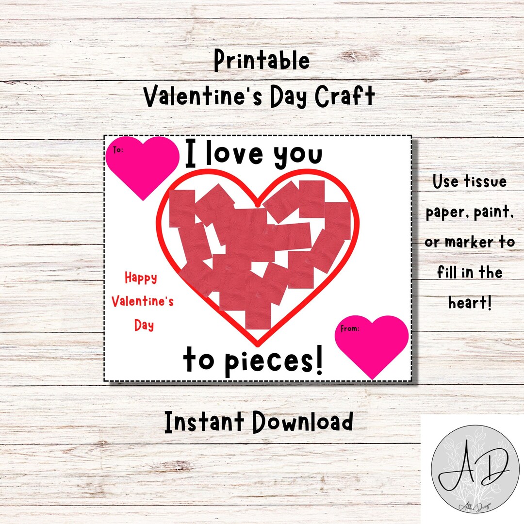 Fun Valentine's Day Craft Card - Etsy