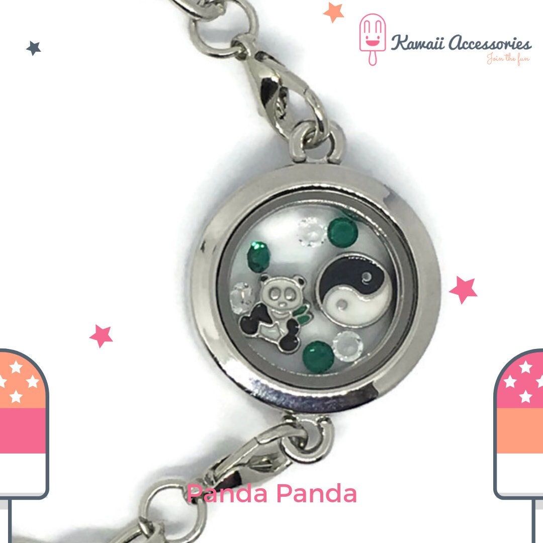 Kawaii Cute Screwed Stainless Steel Locket Bracelets Including Charms ...