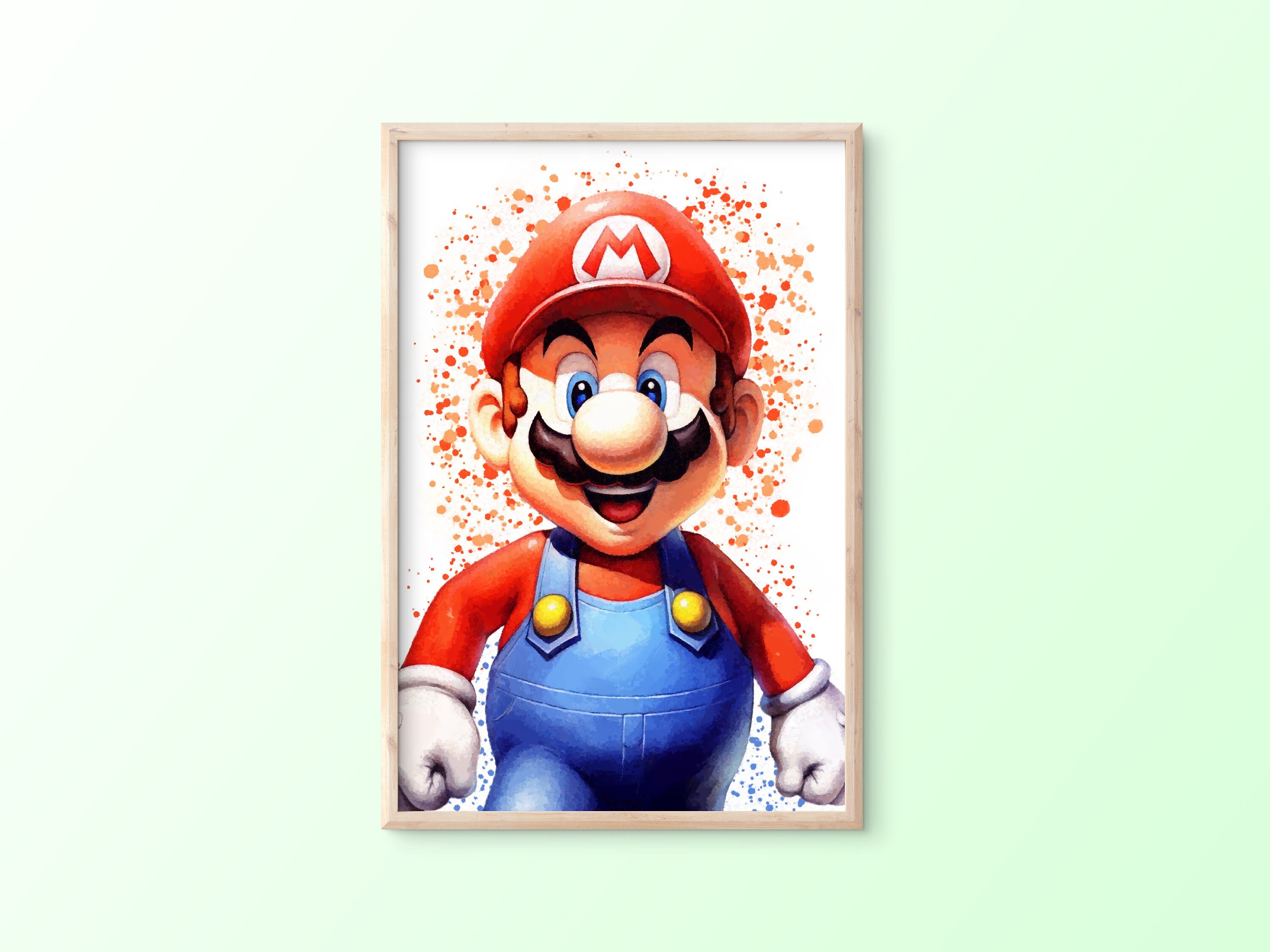 Set of 5 Super Mario PRINTABLE Watercolor Bundle Poster, Wall Art ...