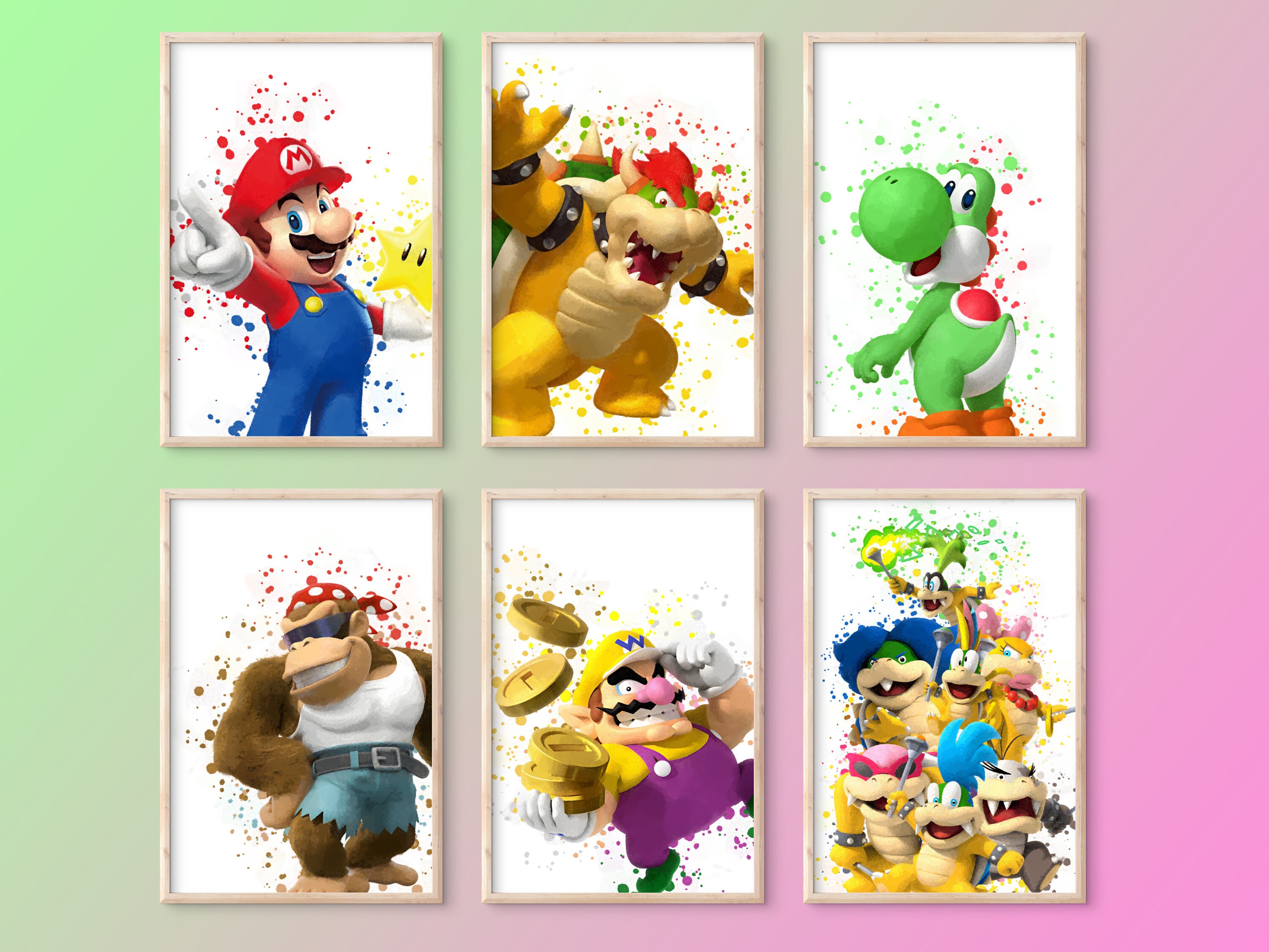 Super Mario set of 25 Characters BIGGEST ETSY BUNDLE Printable ...