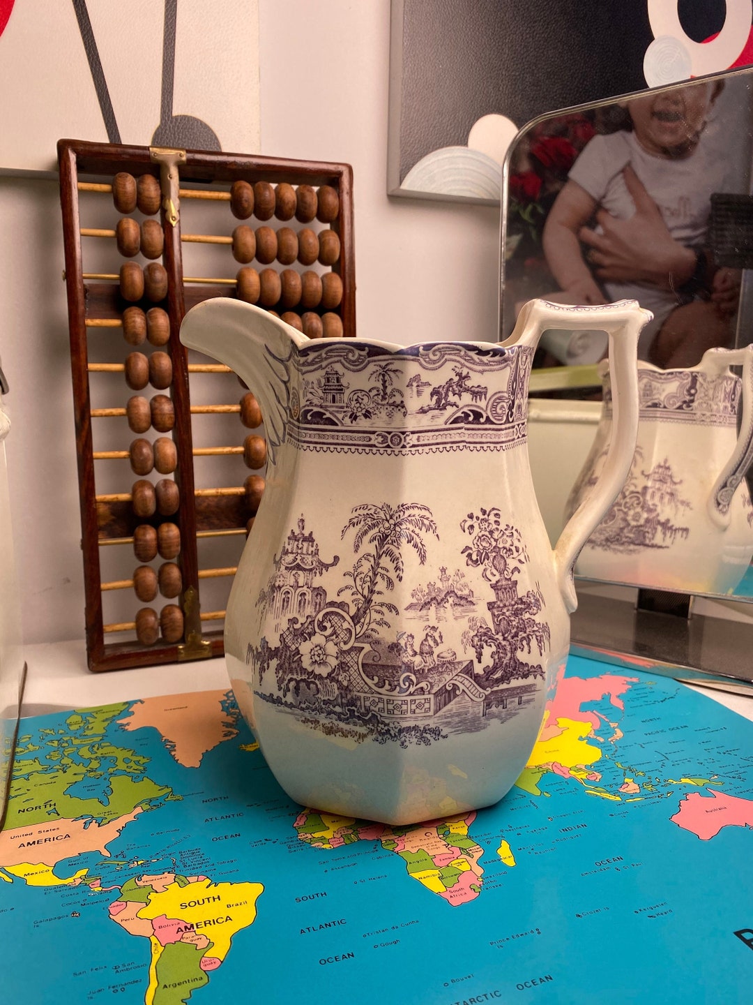 Antique 1800s Kyber W Adams & Sons Pitcher - Etsy