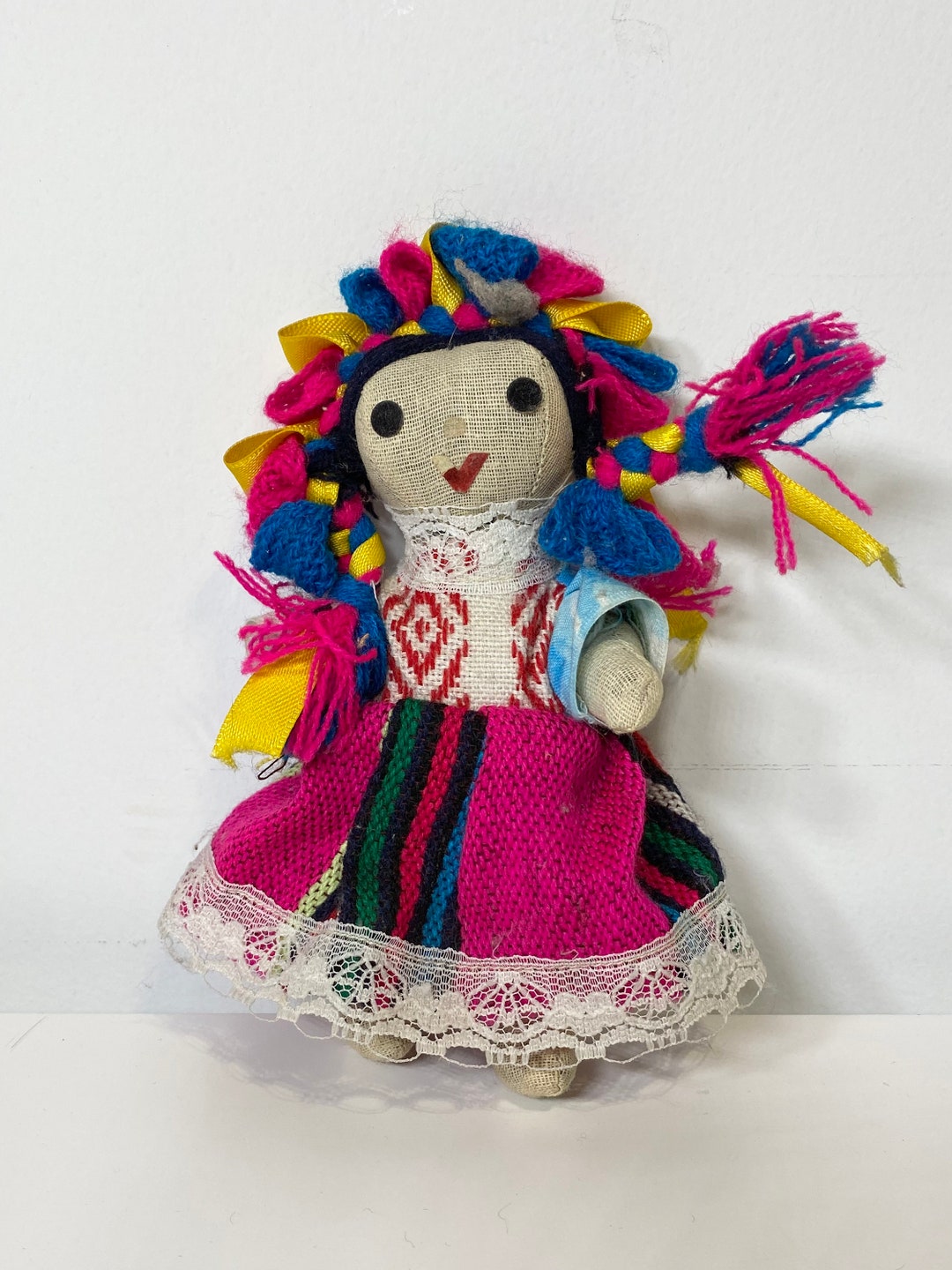 Mexican Hand Craft Doll Mexican Rag Doll, Maria Doll, Traditional ...