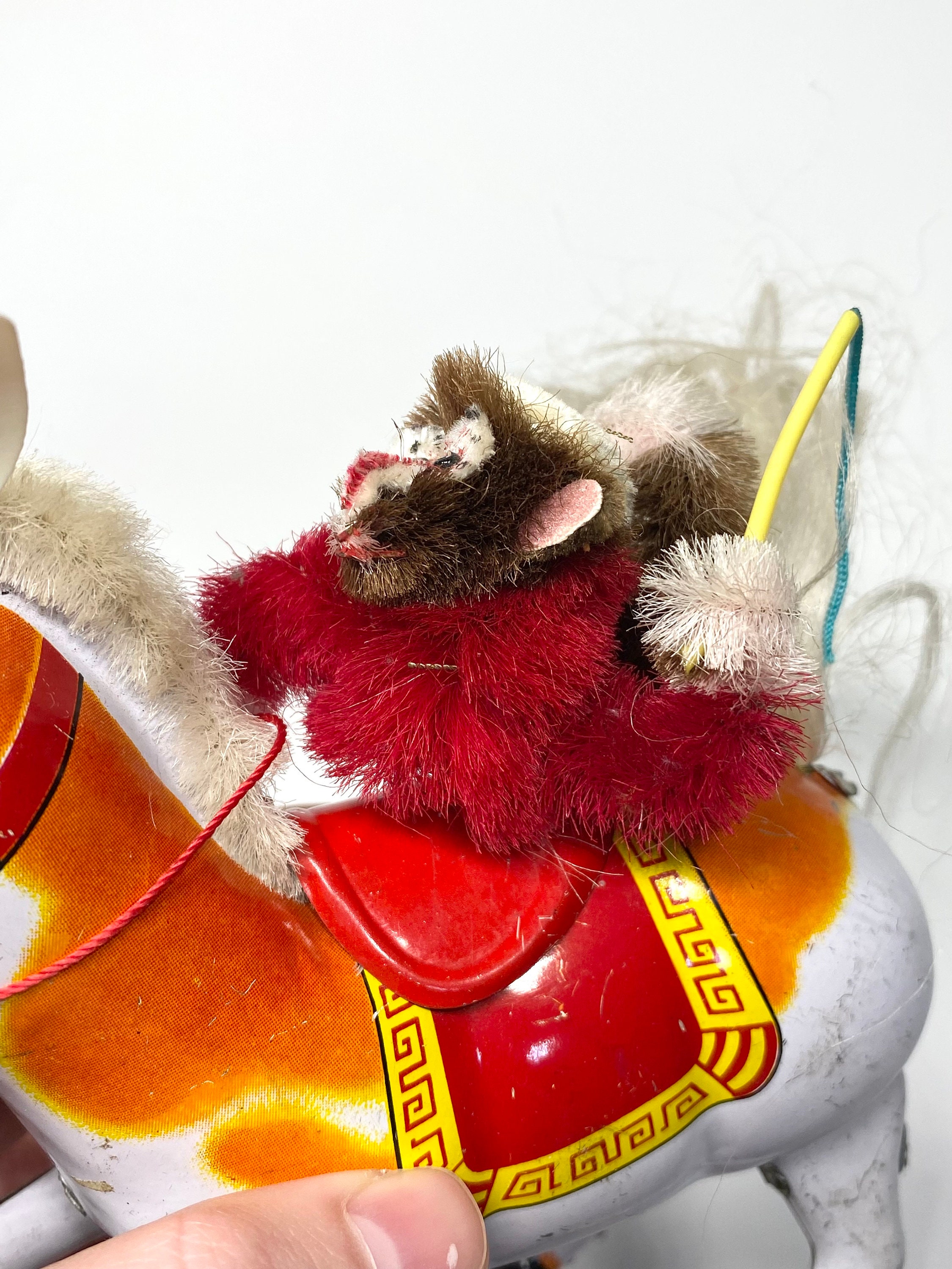 Vintage Wind up Tin Toy Monkey Riding Horse Made in China 1970s MS 764 ...