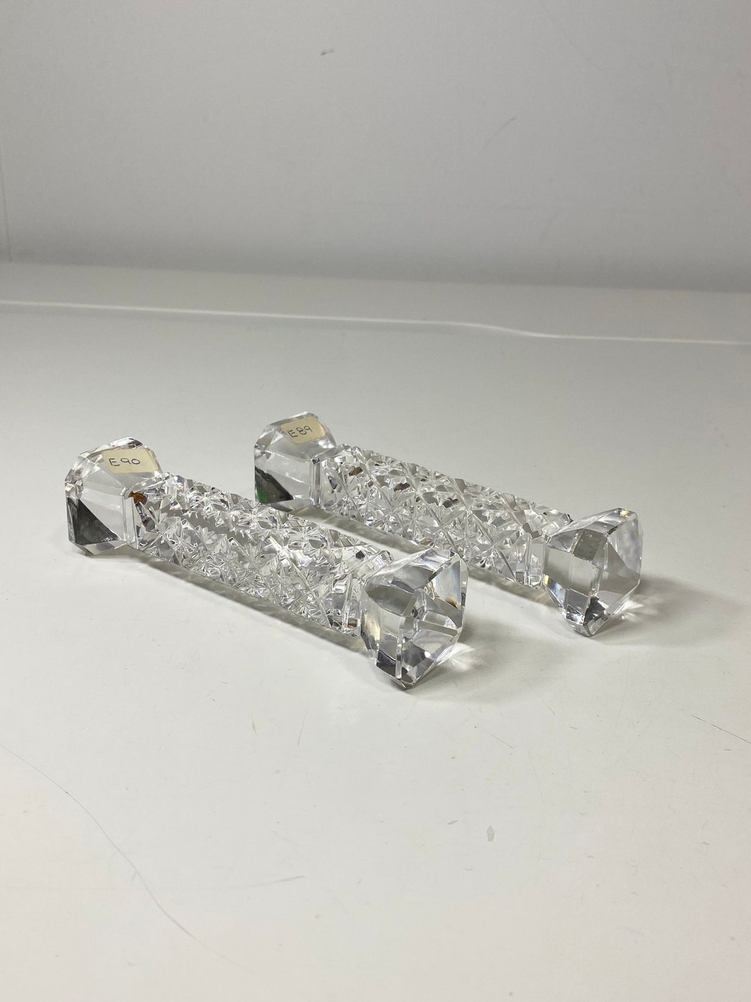 Vintage Crystal Glass Knife Rests Set of 2 - Etsy